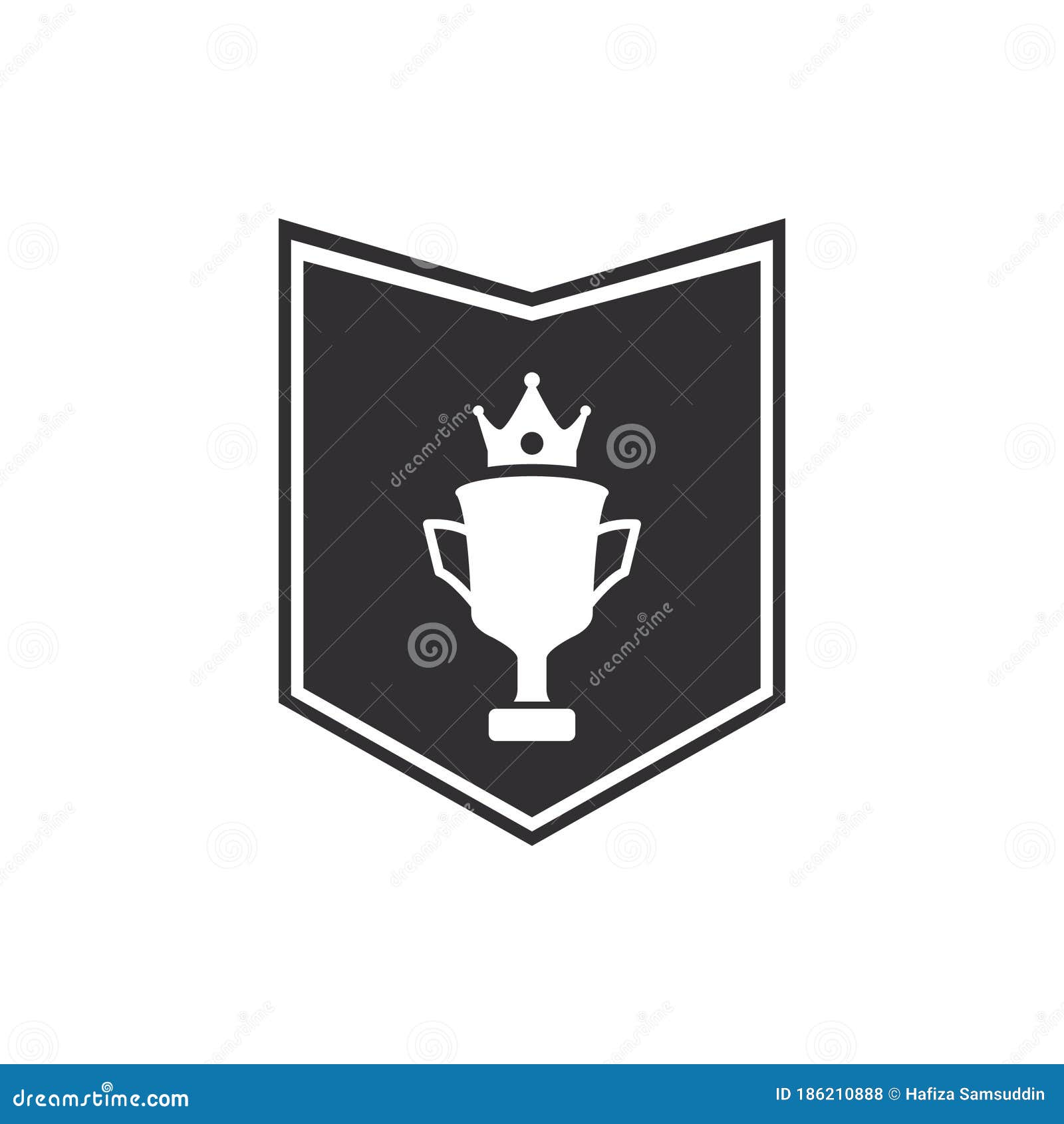 Trophy Emblem. Vector Illustration Decorative Design Stock Vector ...