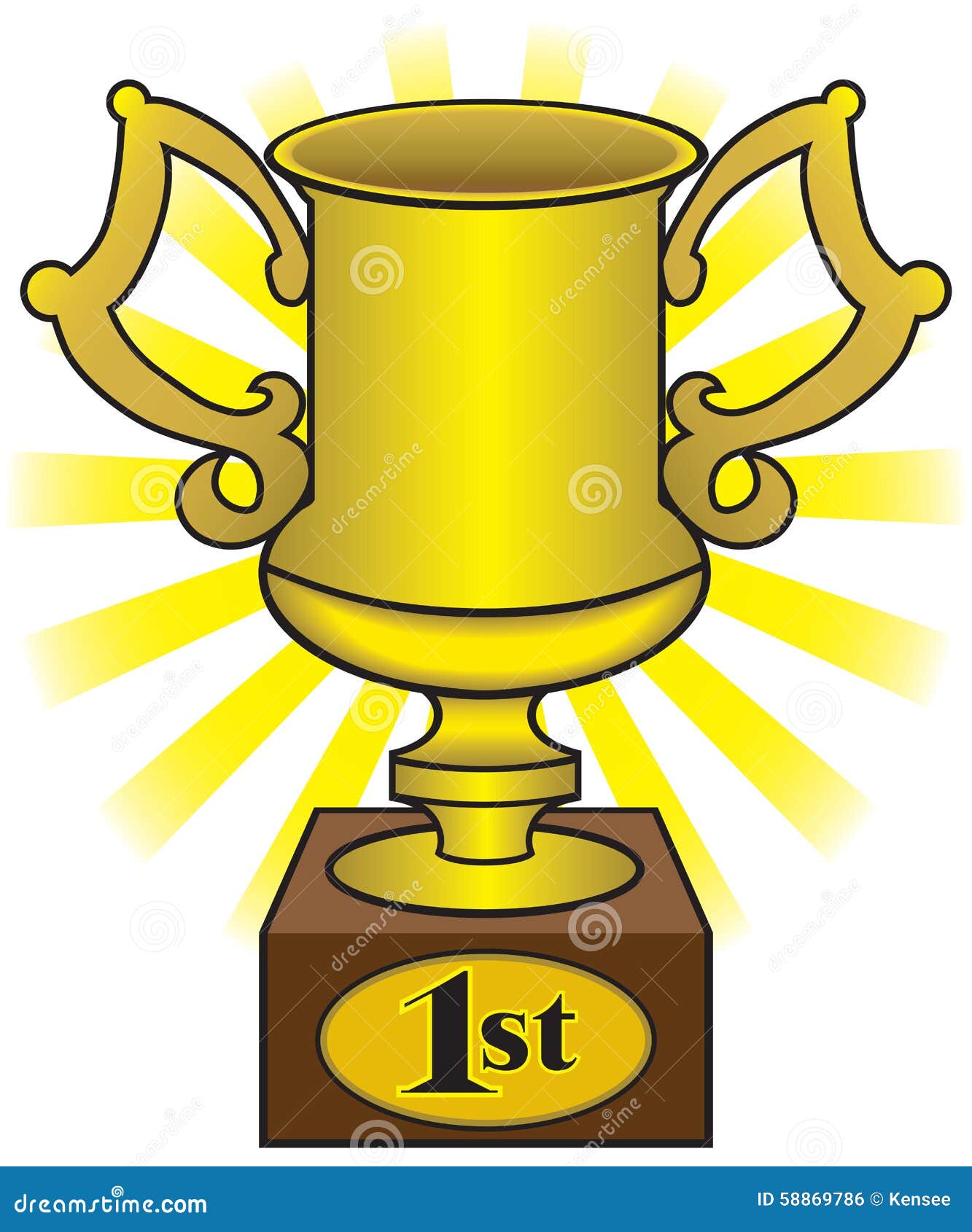 Trophy stock vector. Illustration of memento, blessing - 58869786