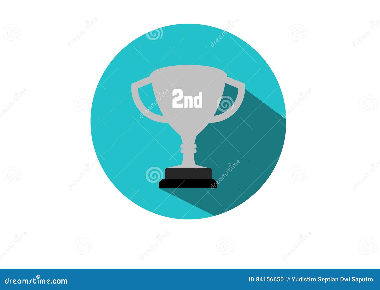 Trophy Flat 2nd Cup Champion Stock Illustration - Illustration of ...