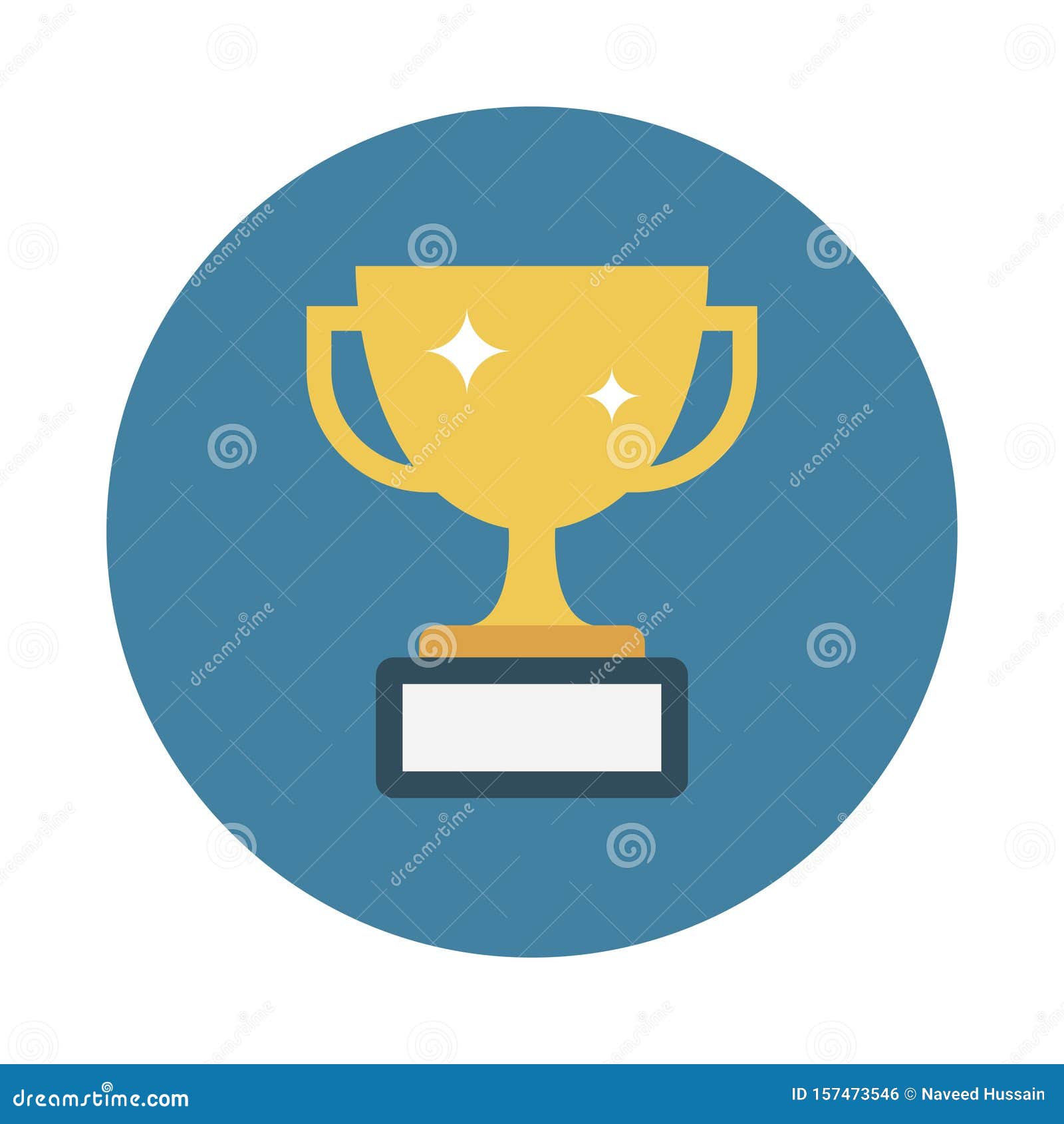 Trophy flat vector icon stock vector. Illustration of competition ...