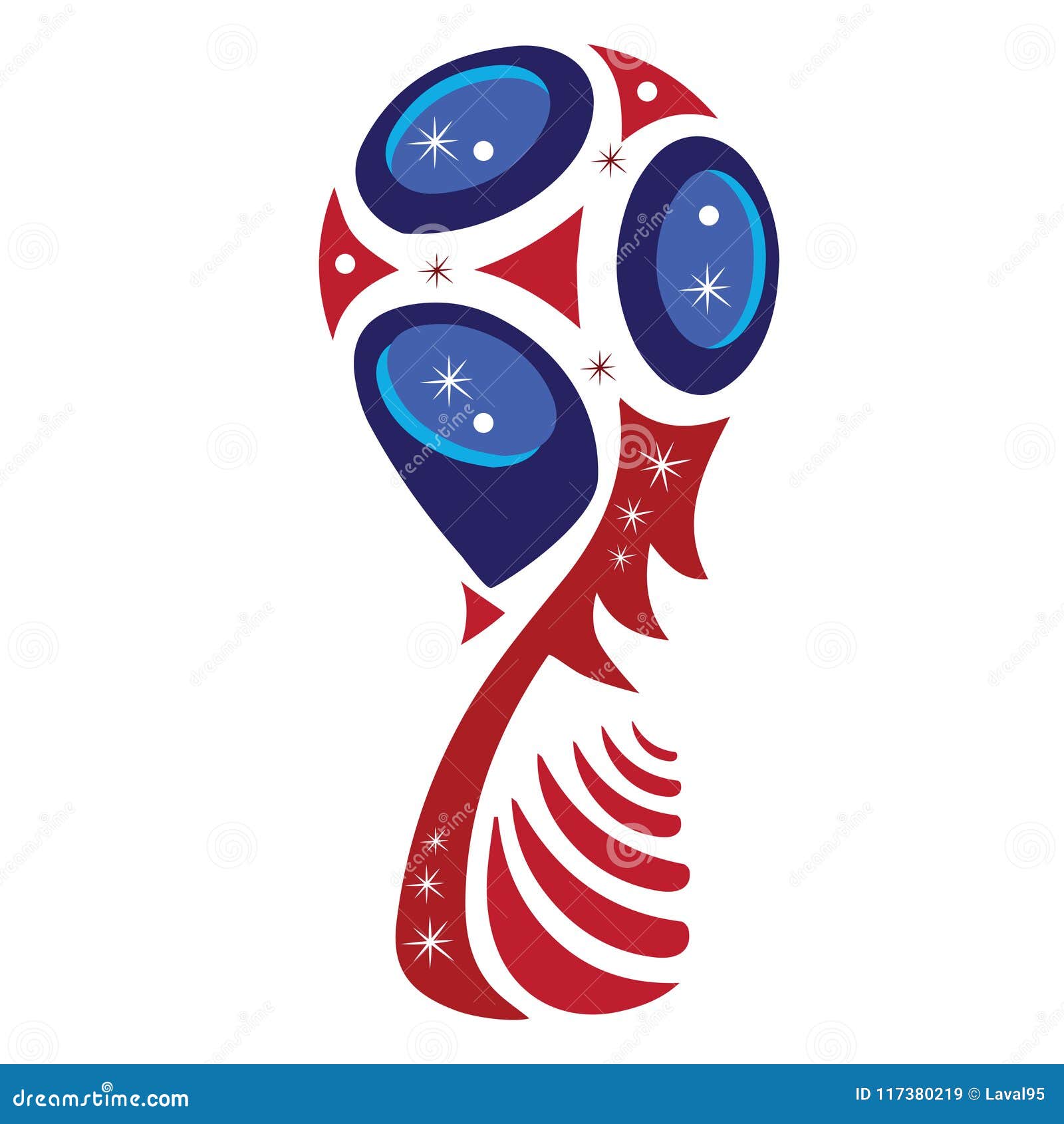Trophy for Games, Red and Blue, Vector Editorial Stock Image ...