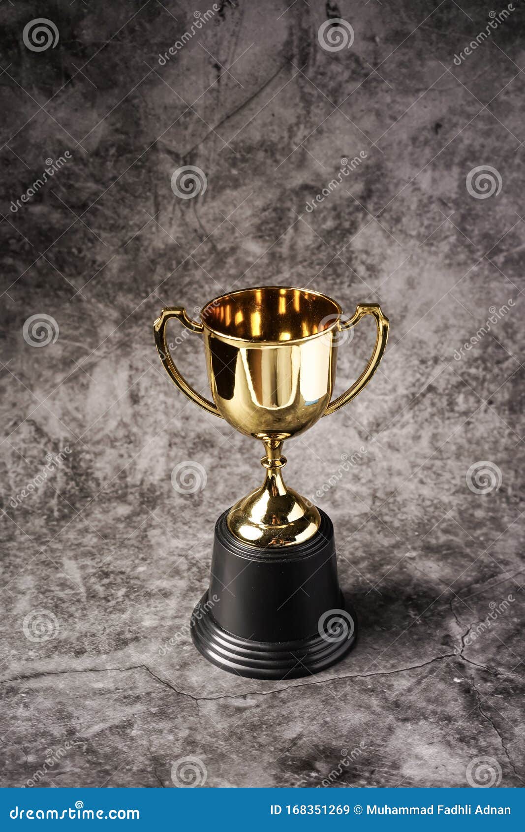 Trophy on grey background stock image. Image of leadership - 168351269