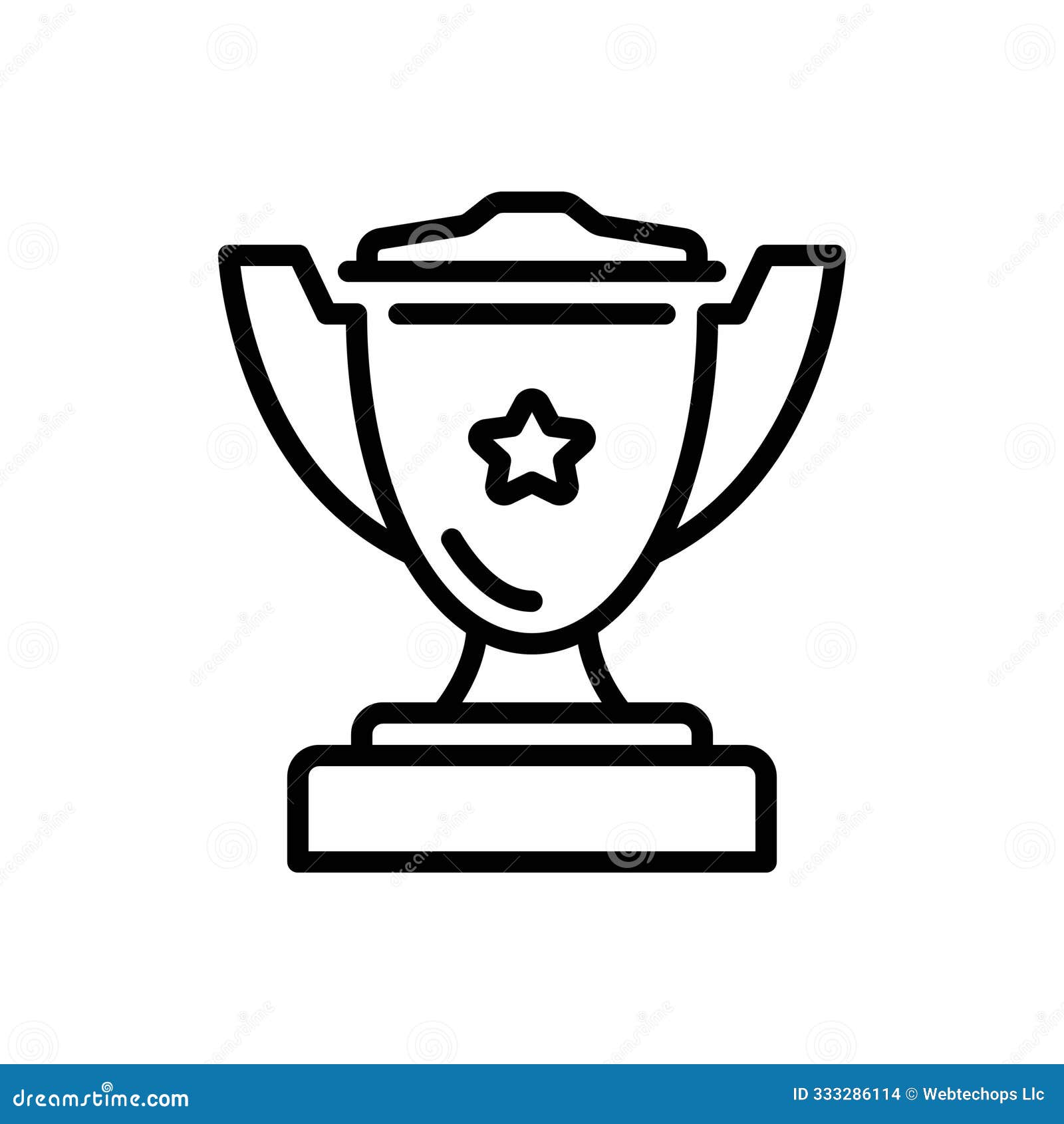 Black Line Icon for Trophy, Accolades and Award Stock Vector ...