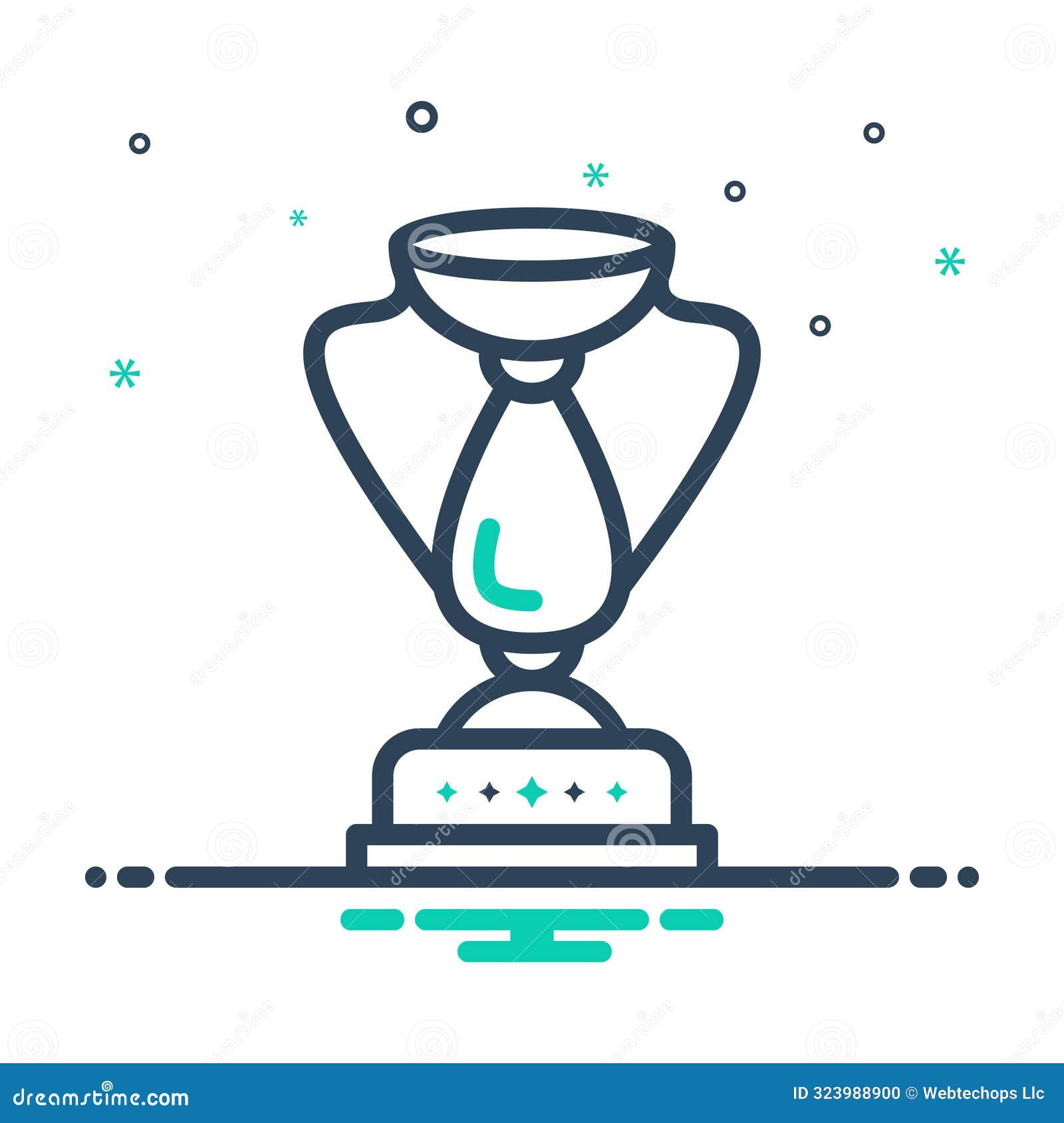 Mix Icon for Trophy, Award and Win Stock Illustration - Illustration of ...