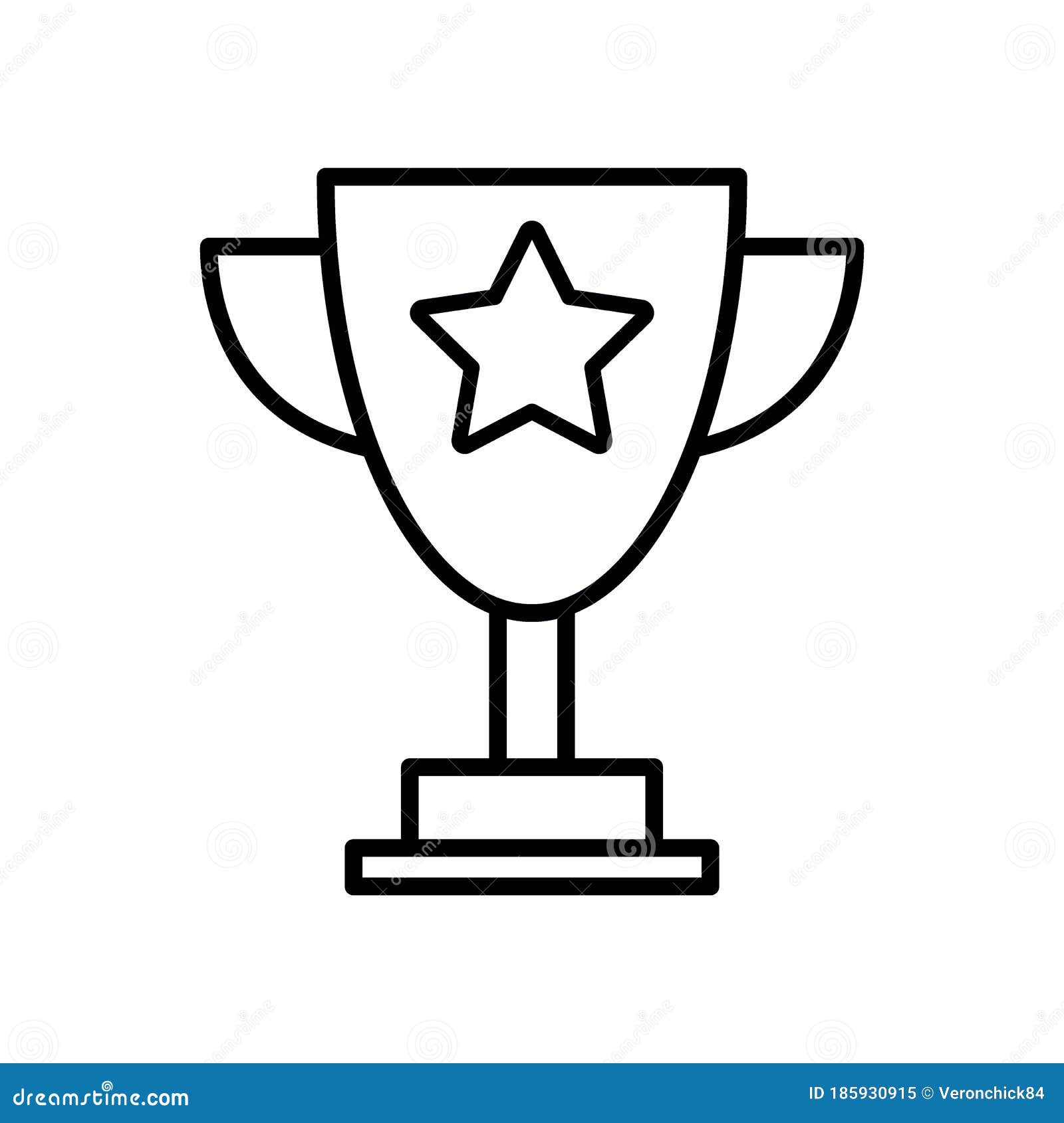 Trophy Icon. Black Trophy Cup Icon Vector Stock Vector - Illustration ...