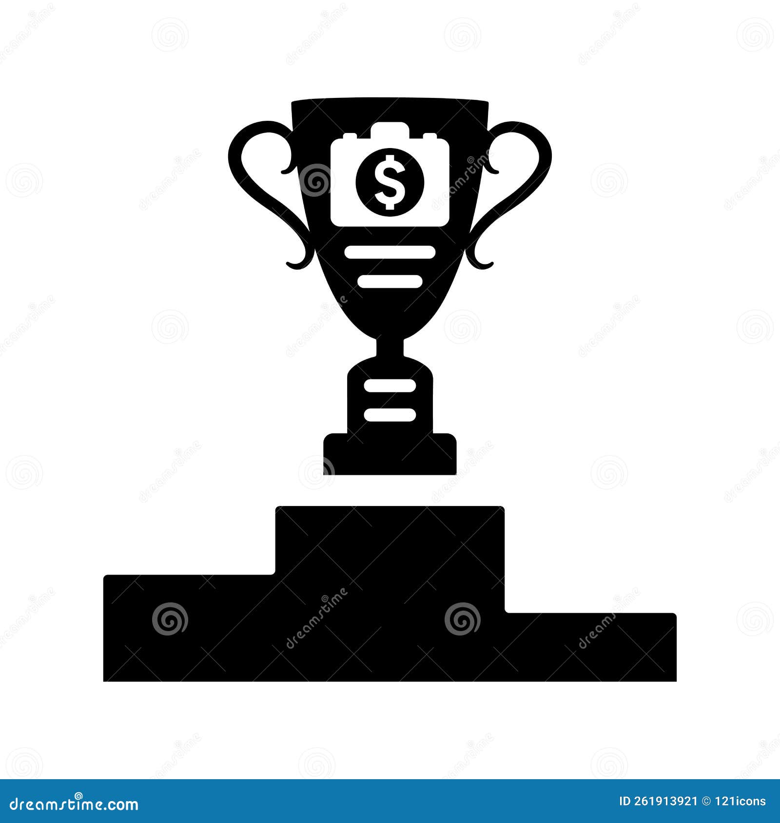 Trophy Icon. Black Vector Design Stock Vector - Illustration of ...