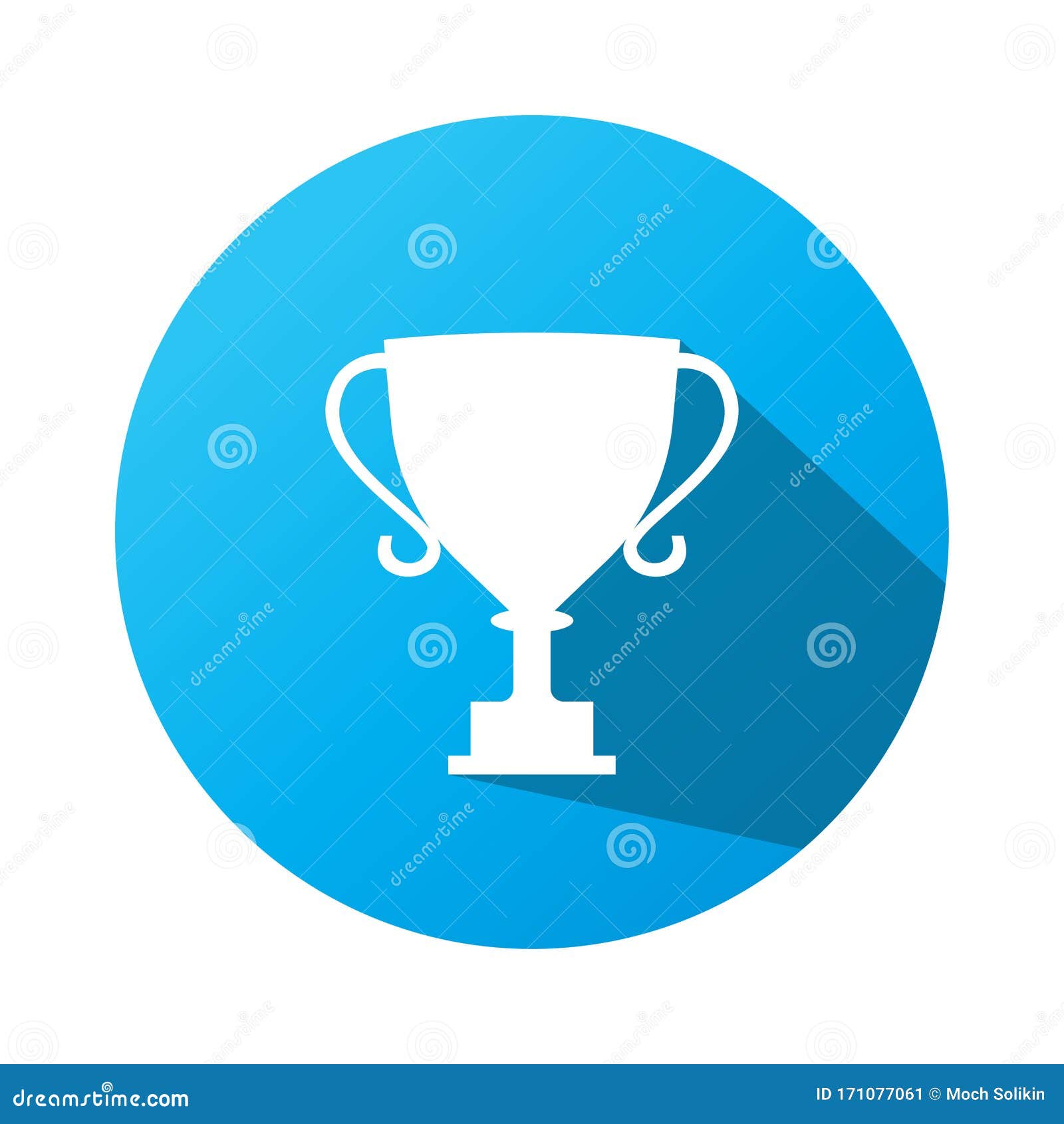Trophy Icon with a Blue Background Stock Vector - Illustration of ...
