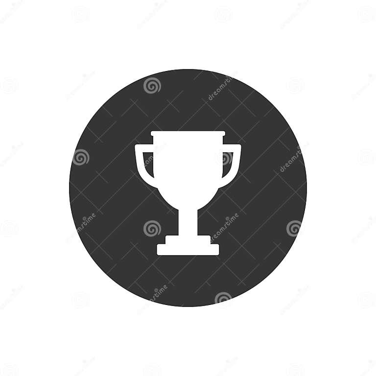 Trophy Icon on Gray Background. Vector Modern Flat Style Stock Vector ...