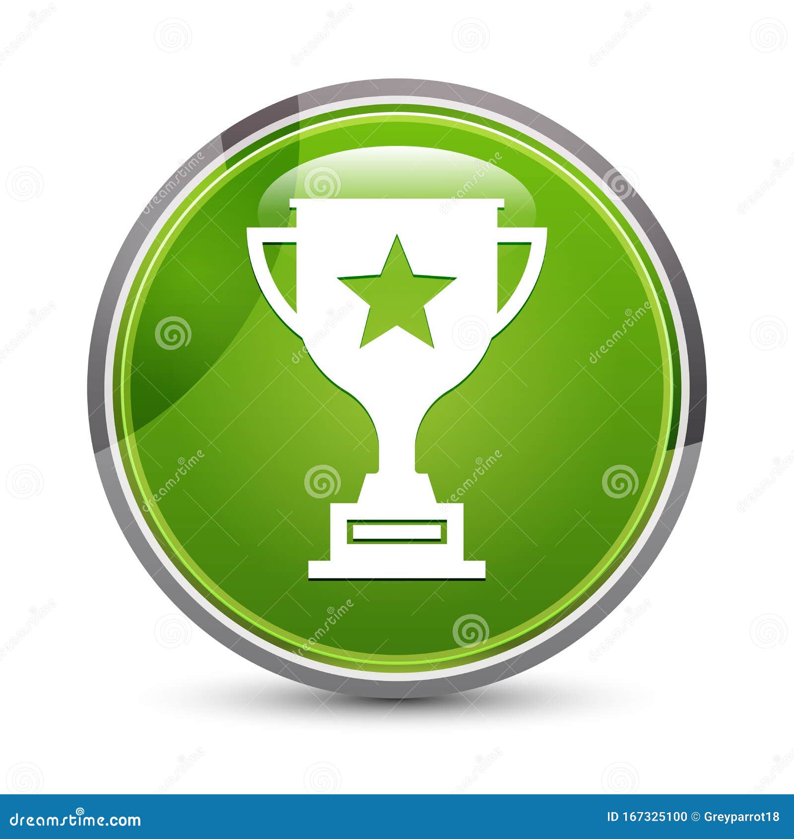 Trophy Icon Elegant Green Round Button Vector Illustration Stock Vector ...