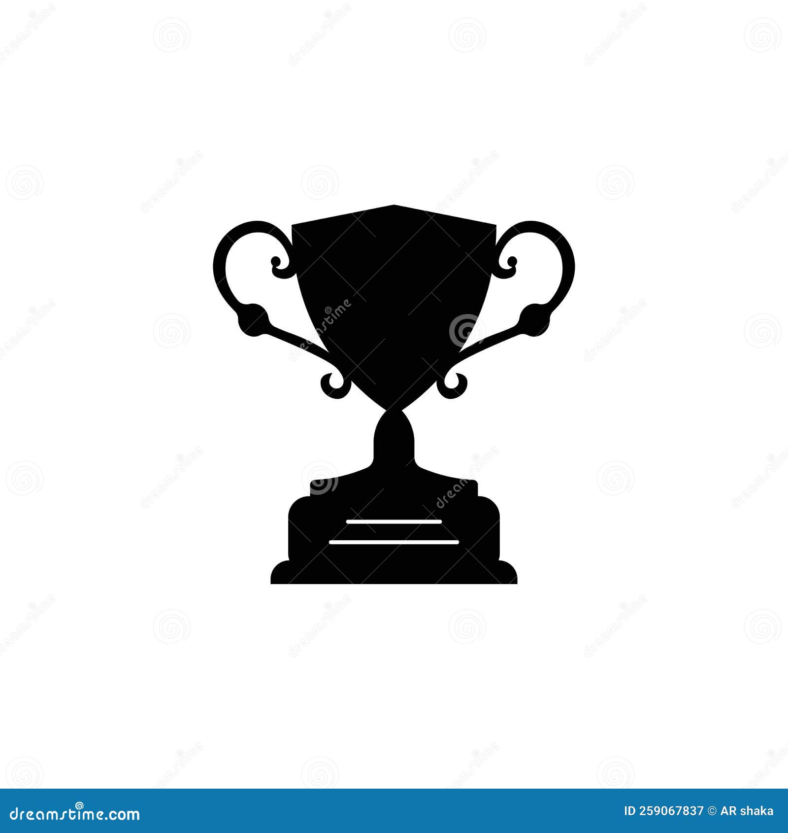 Trophy icon logo vector stock vector. Illustration of flat - 259067837