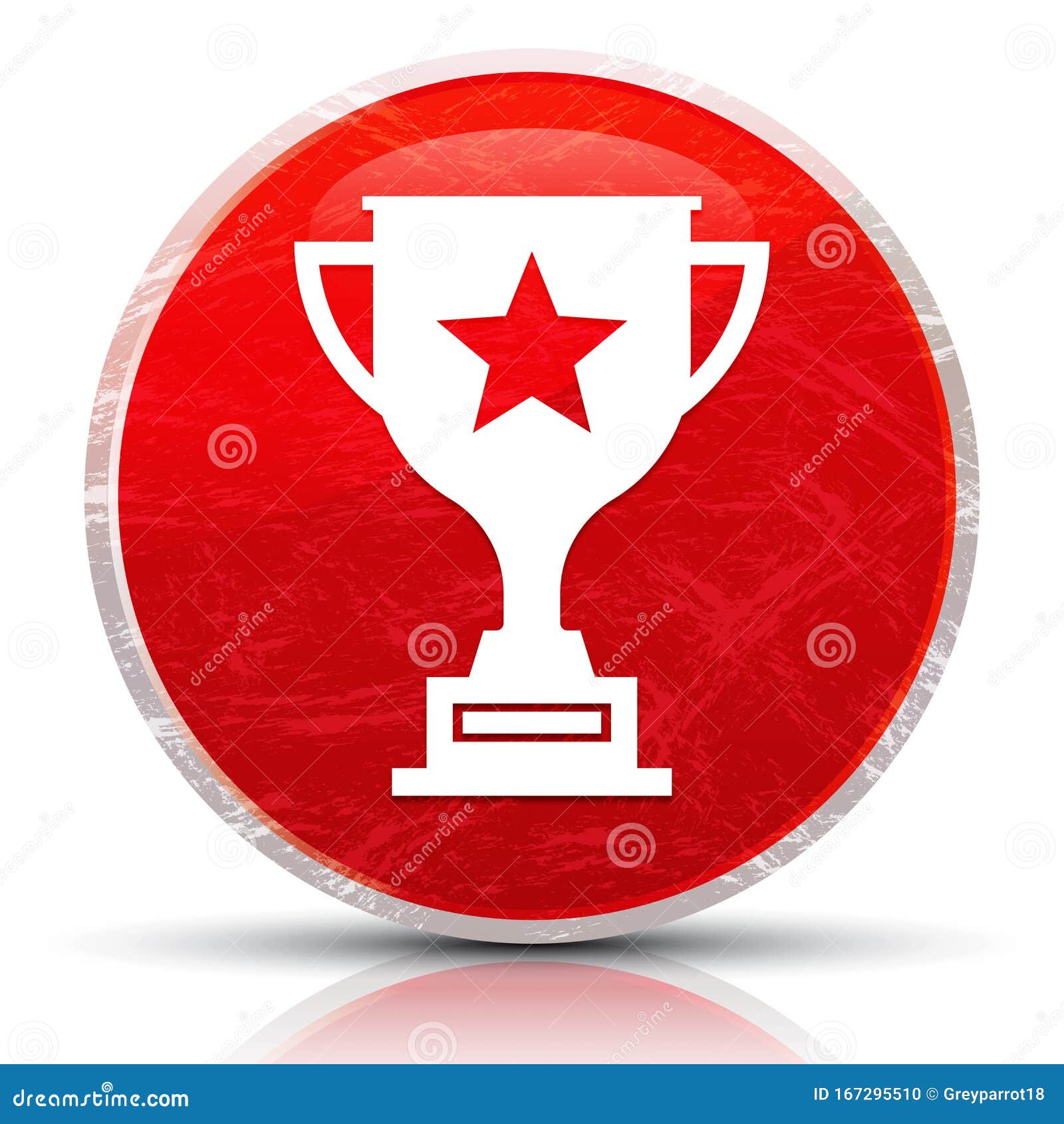 Trophy Icon Metallic Grunge Abstract Red Round Button Illustration ...