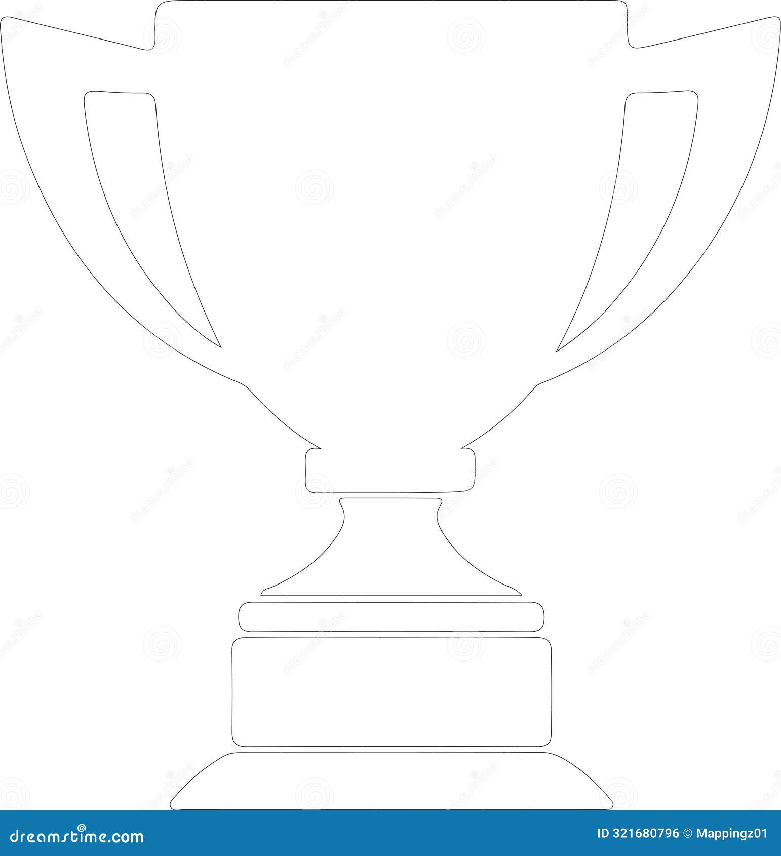 Trophy Icon Outline Silhouette Generative Ai Stock Vector ...
