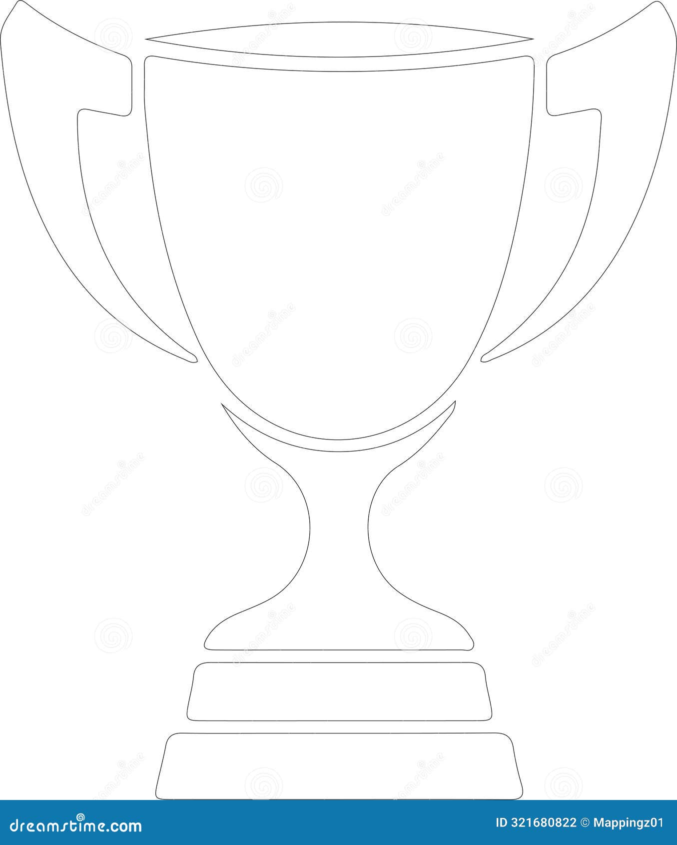 Trophy Icon Outline Silhouette Generative Ai Stock Vector ...
