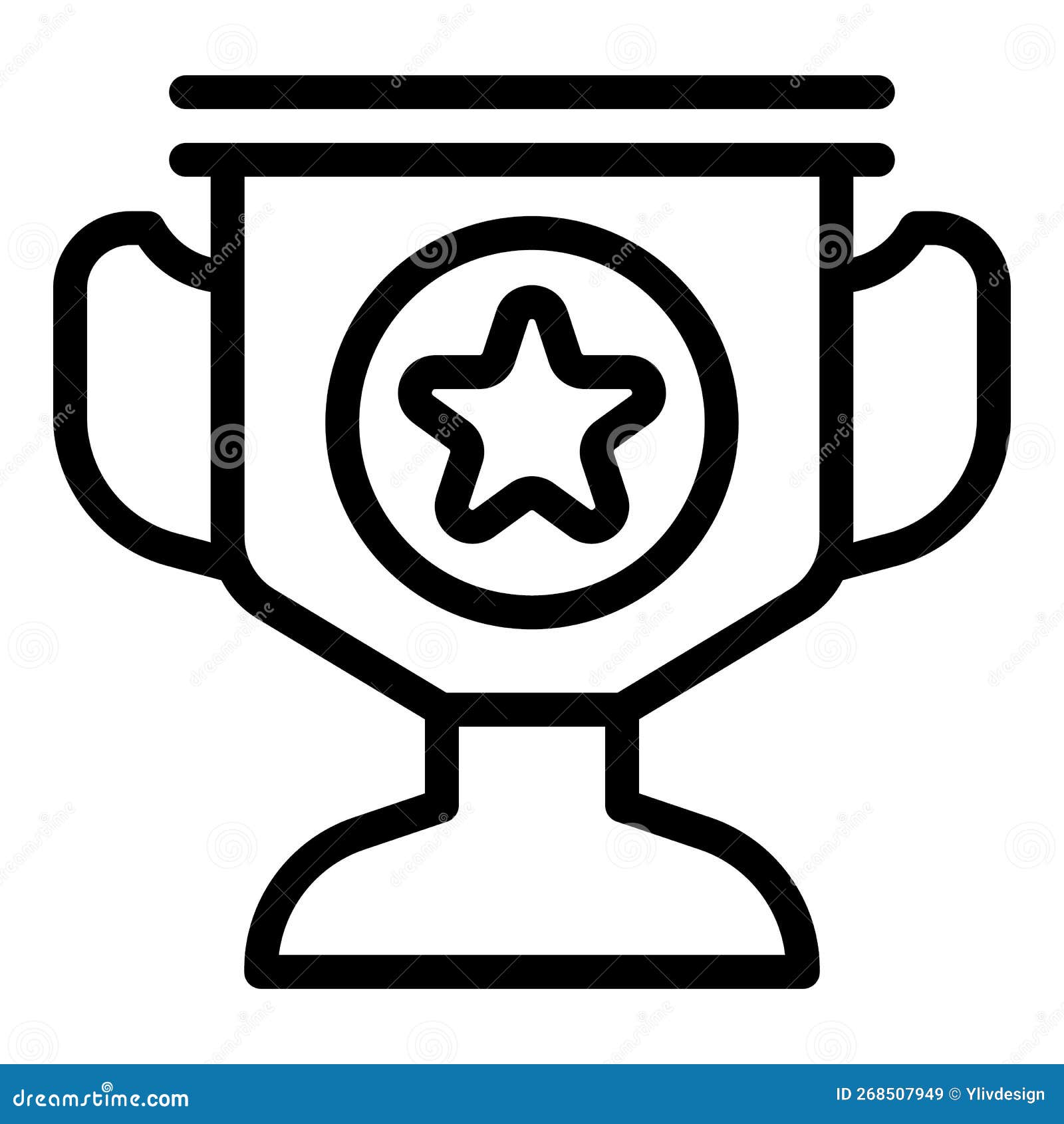 Trophy Icon Outline Vector. Cup Prize Stock Vector - Illustration of ...