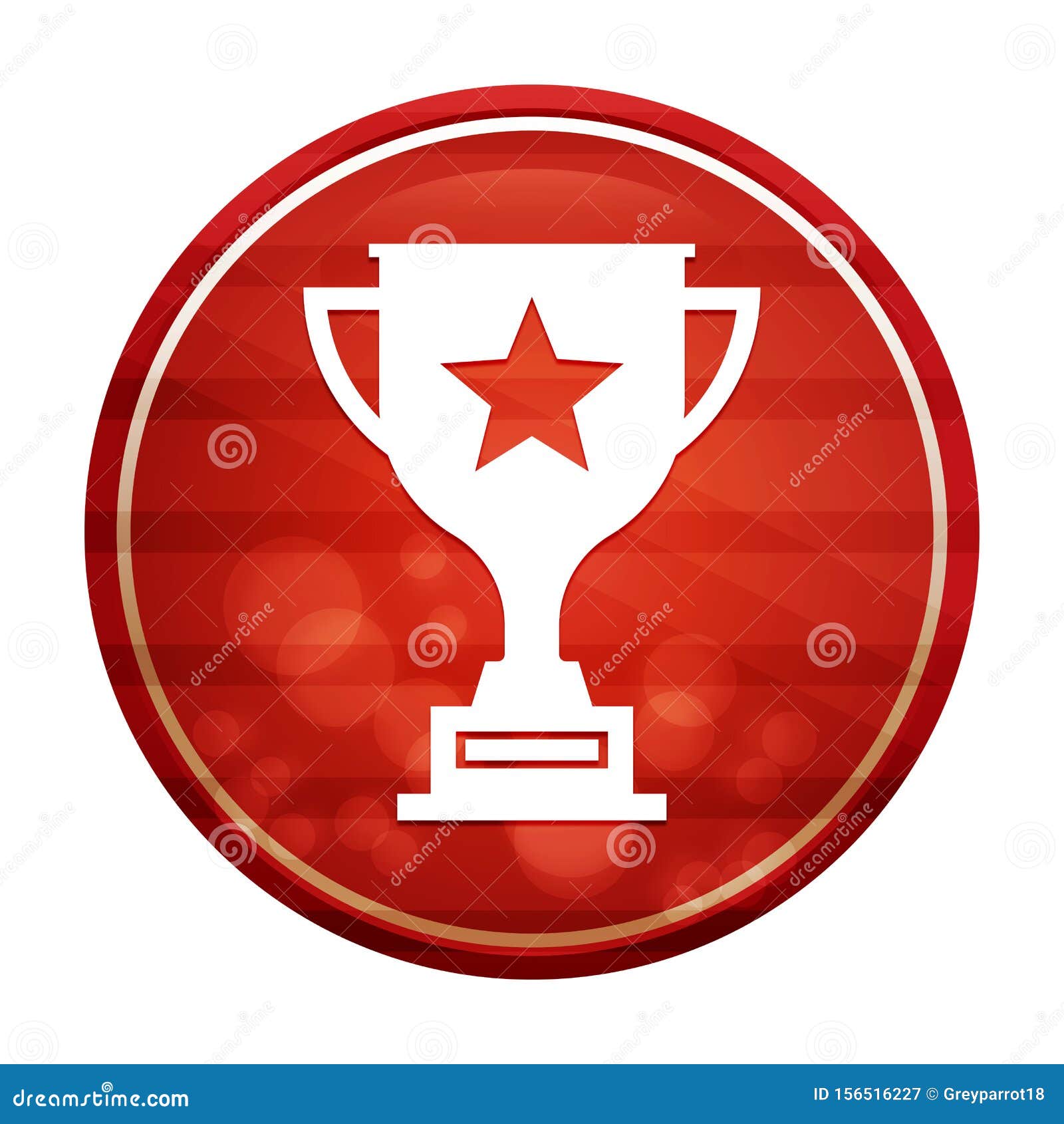 Trophy Icon Realistic Diagonal Motion Red Round Button Illustration ...