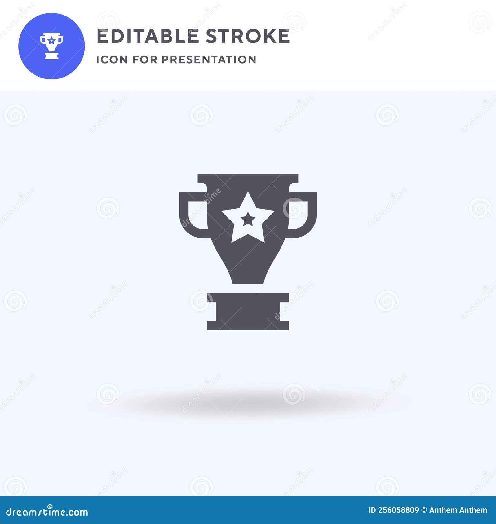 Trophy Icon Vector, Filled Flat Sign, Solid Pictogram Isolated on White ...