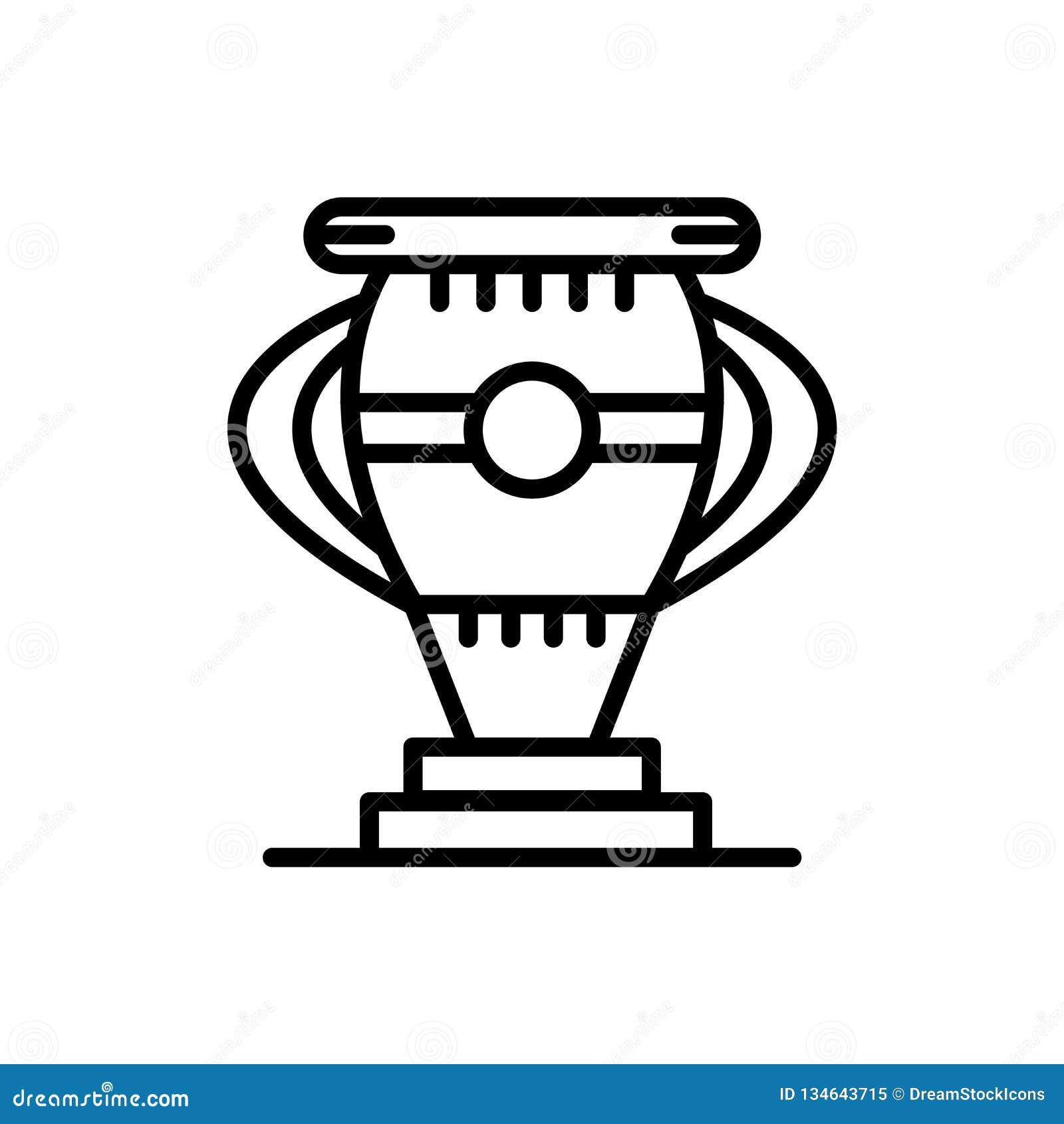 Trophy Icon Vector Isolated on White Background, Trophy Sign , Line or ...