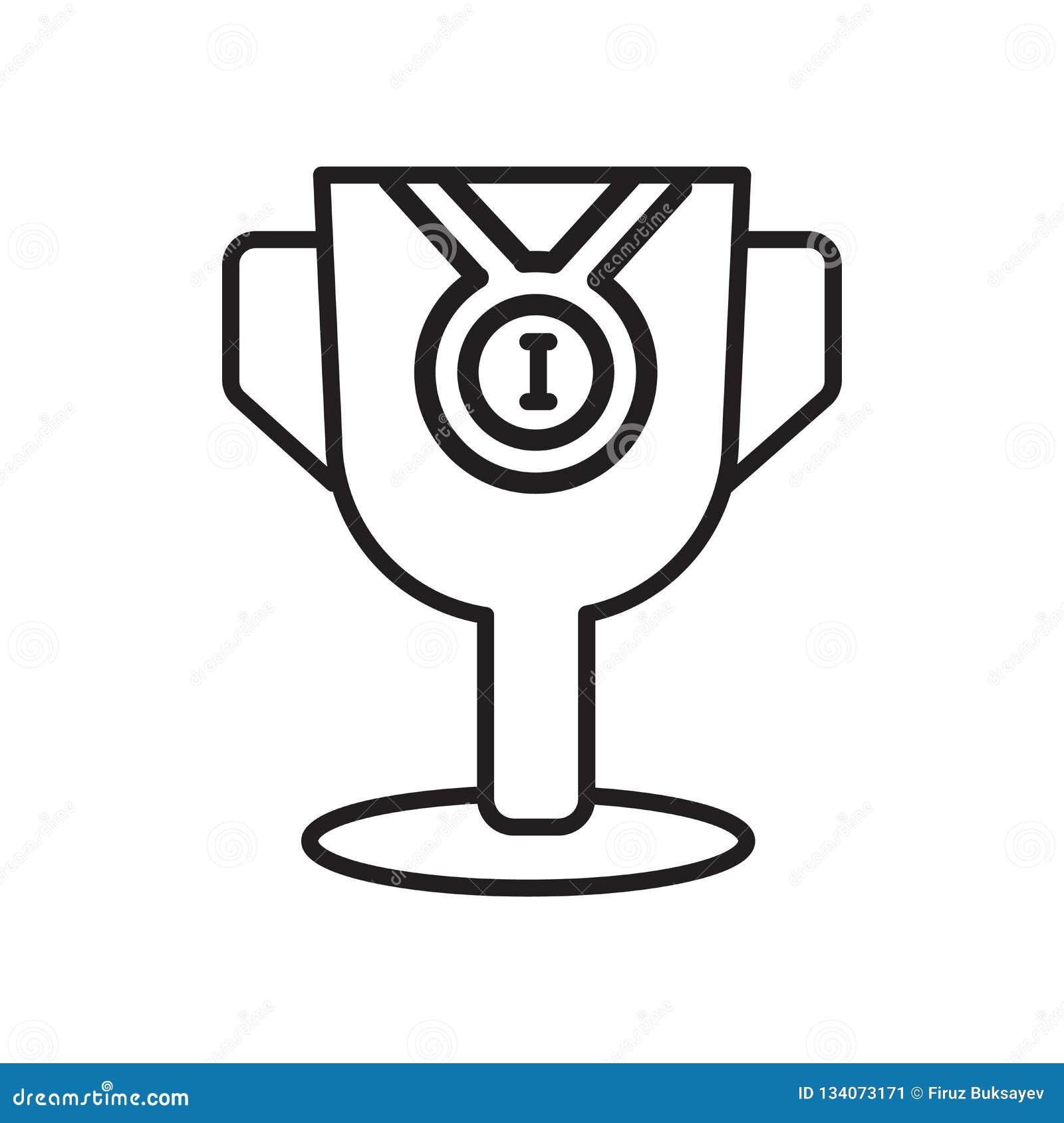 Trophy Icon Vector Isolated on White Background, Trophy Sign , Sign and ...