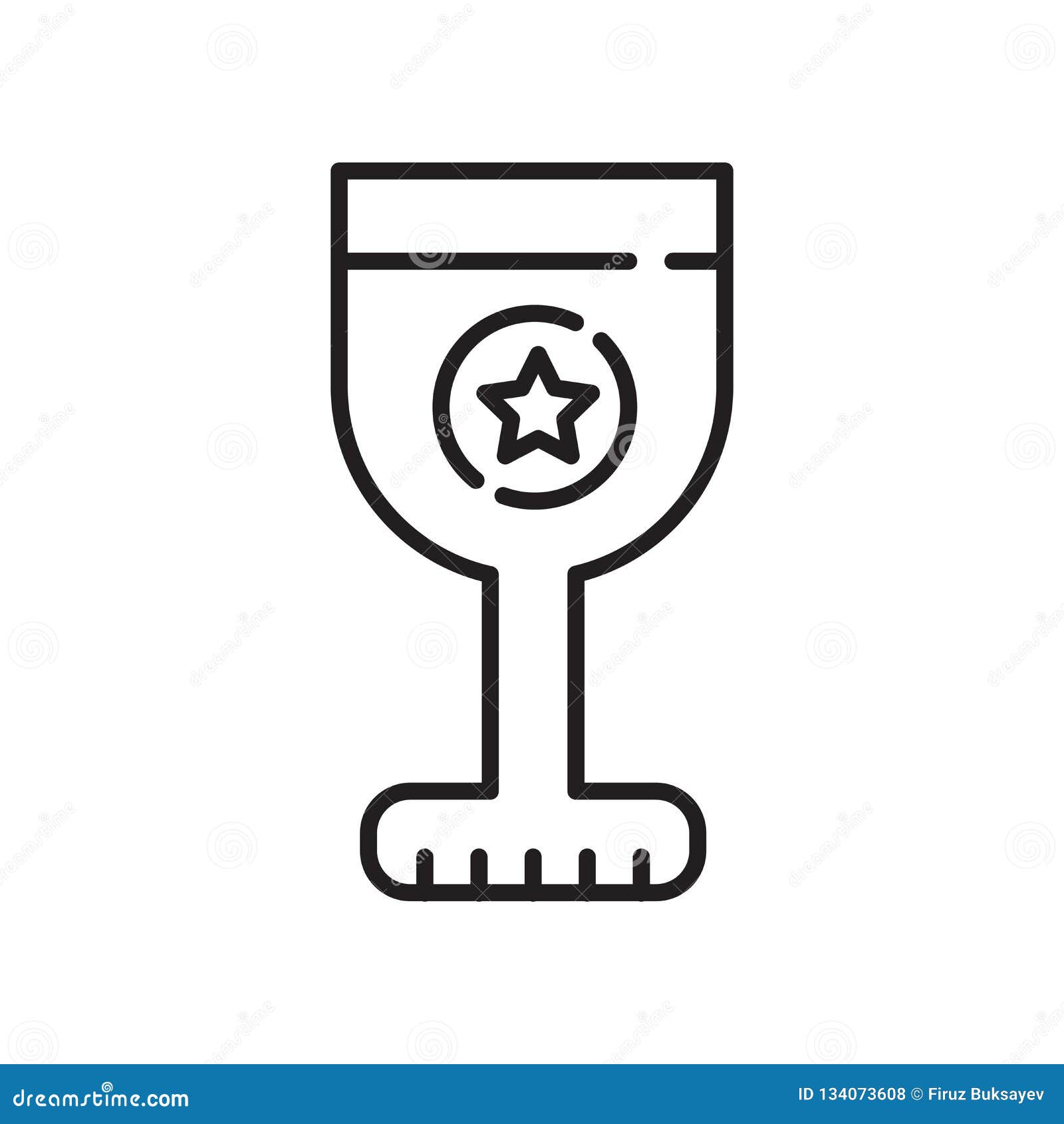 Trophy Icon Vector Isolated on White Background, Trophy Sign , Sign and ...