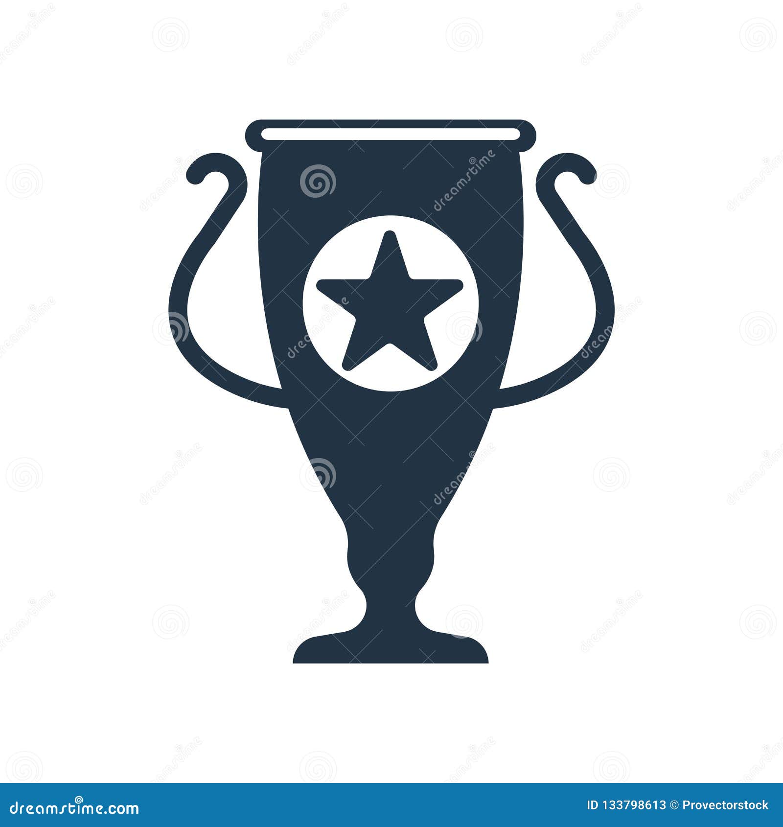 Trophy Icon Vector Isolated on White Background, Trophy Sign Stock ...