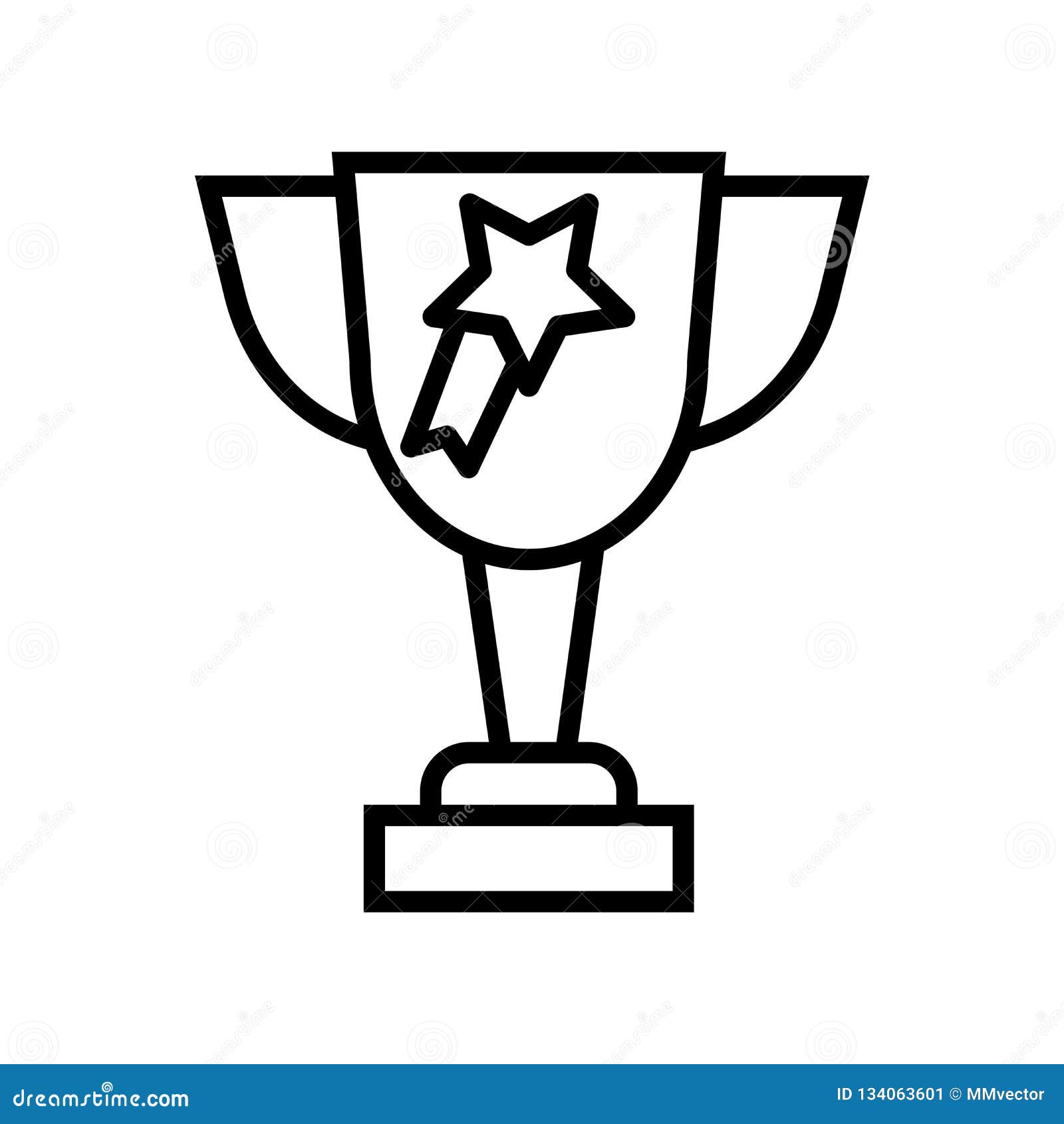 Trophy Icon Vector Isolated on White Background, Trophy Sign , Linear ...