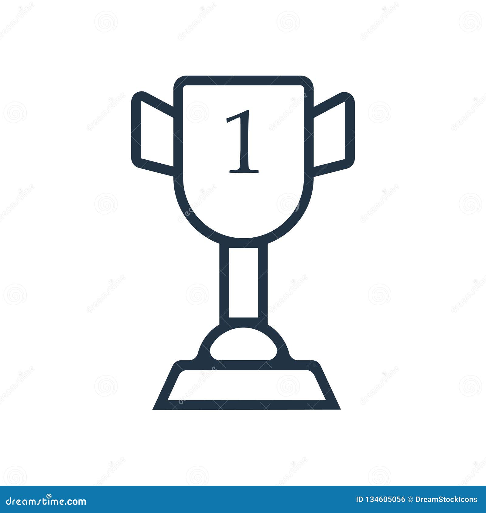 Trophy Icon Vector Isolated on White Background, Trophy Sign Stock ...