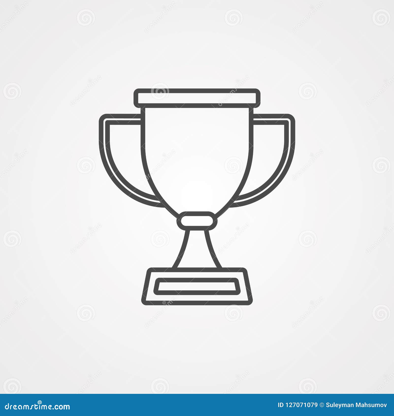 Trophy Vector Icon Sign Symbol Stock Vector - Illustration of contest ...