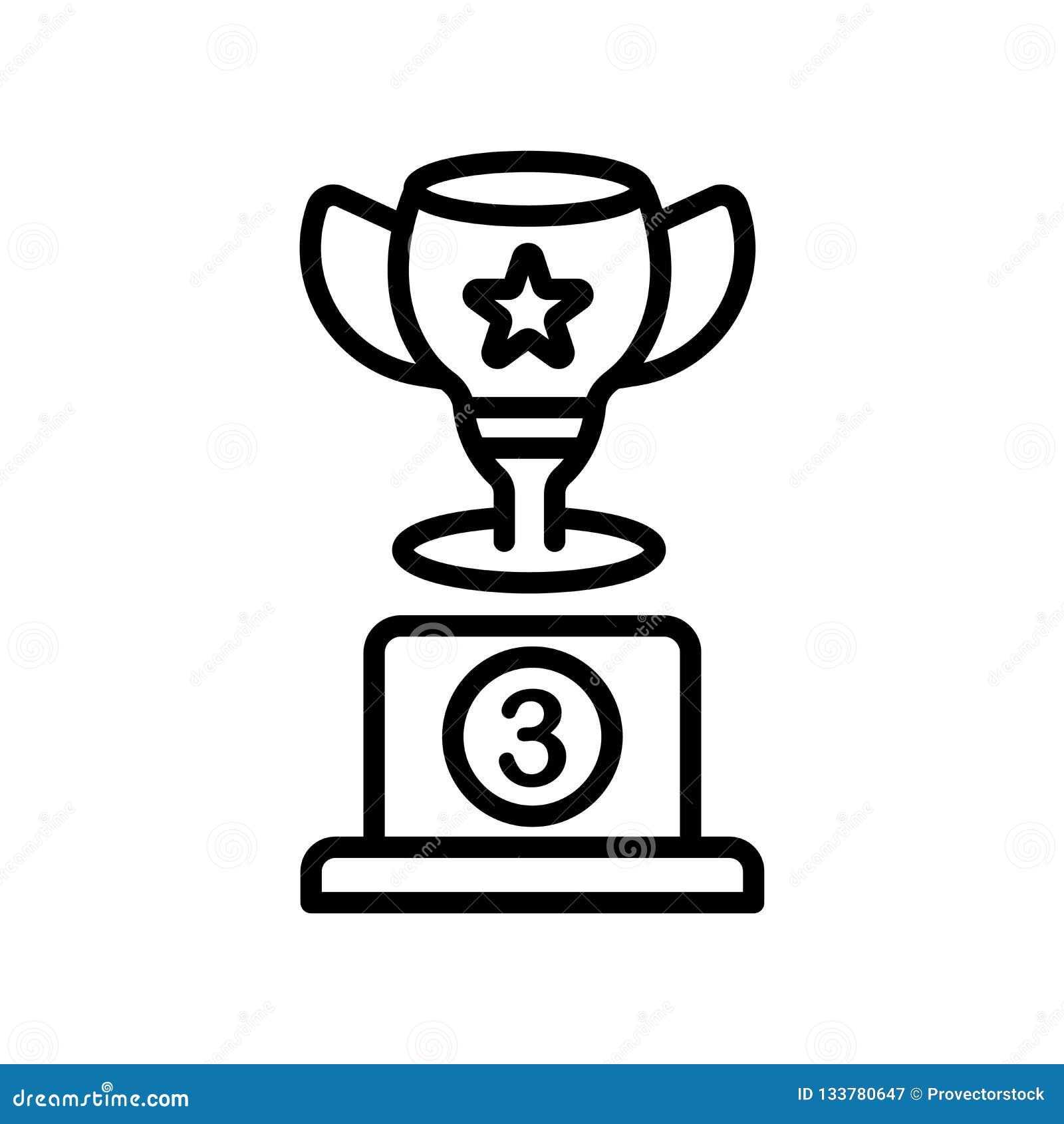 Trophy Icon Vector Sign and Symbol Isolated on White Background Stock ...