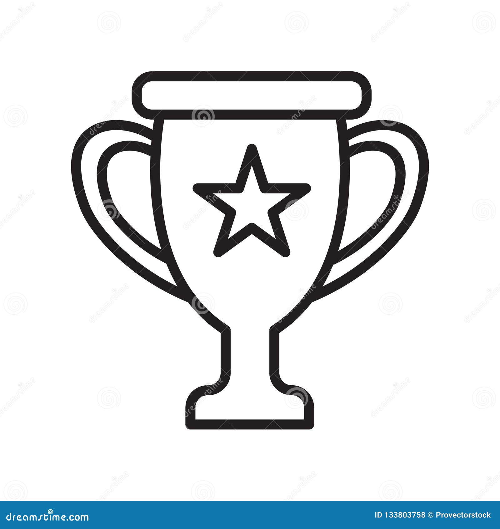 Trophy Icon Vector Sign and Symbol Isolated on White Background Stock ...