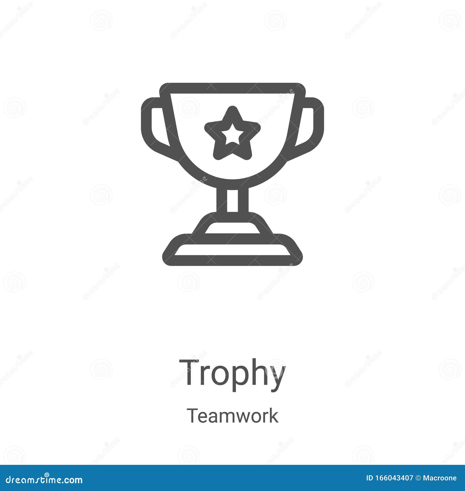 Trophy Icon Vector from Teamwork Collection. Thin Line Trophy Outline ...