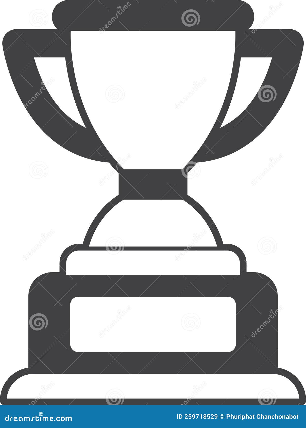 Trophy Illustration in Minimal Style Stock Vector - Illustration of ...