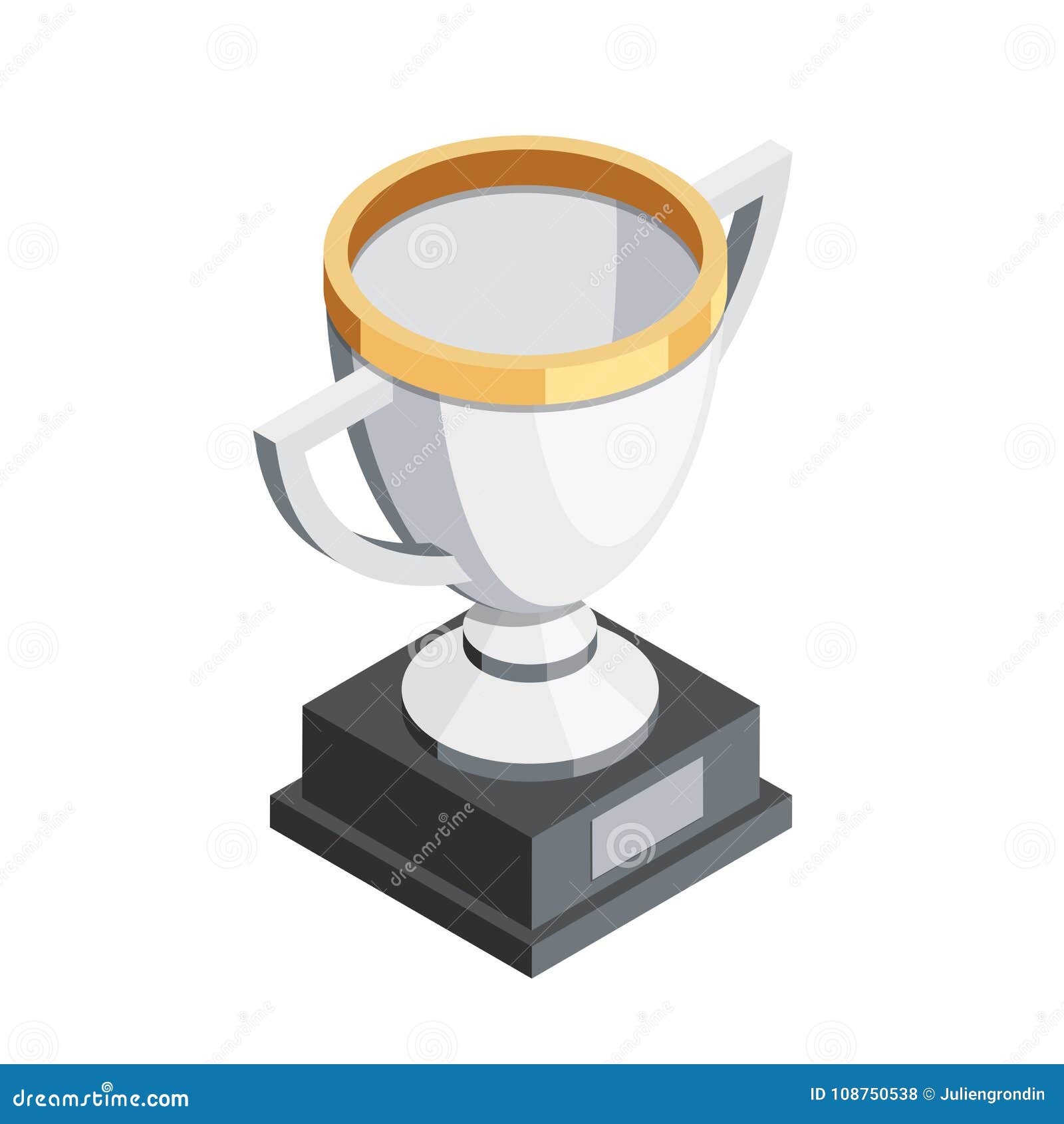 Trophy isometric icon stock illustration. Illustration of success ...