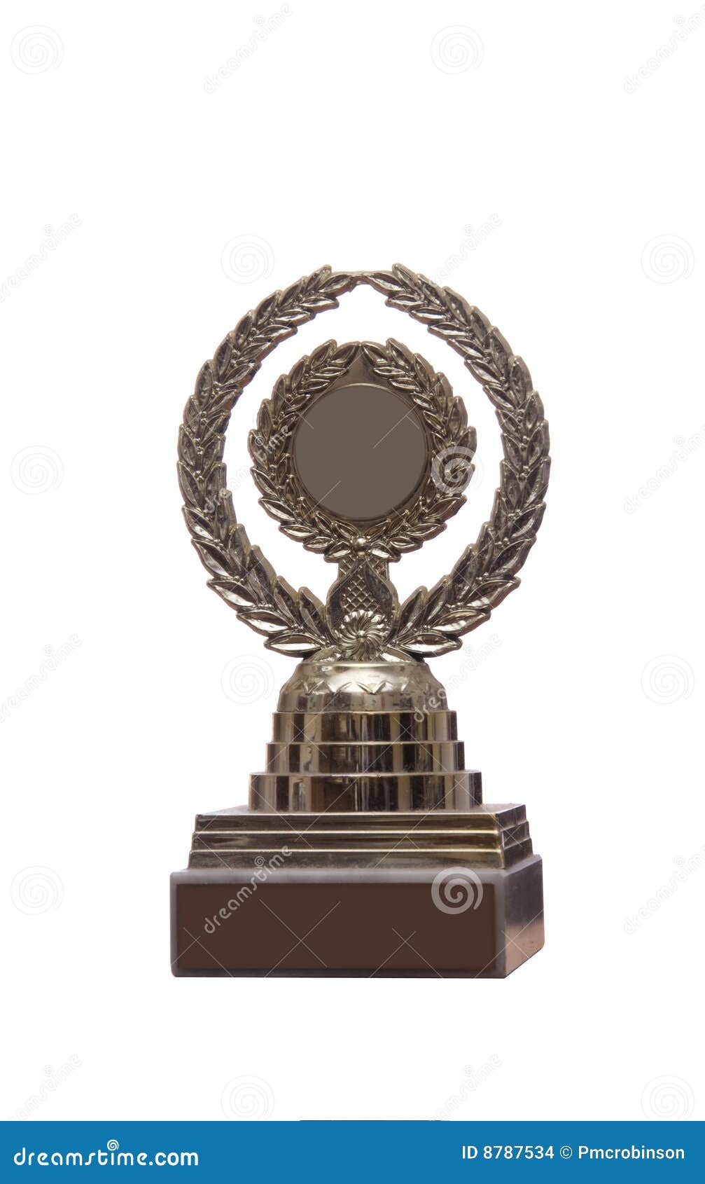 Trophy with Laurel Wreathes Stock Photo - Image of isolated ...