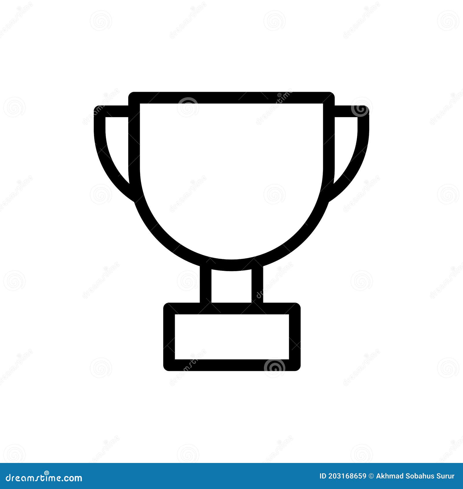 Trophy Line Icon. Champion Symbol. Simple Design Editable. Design ...