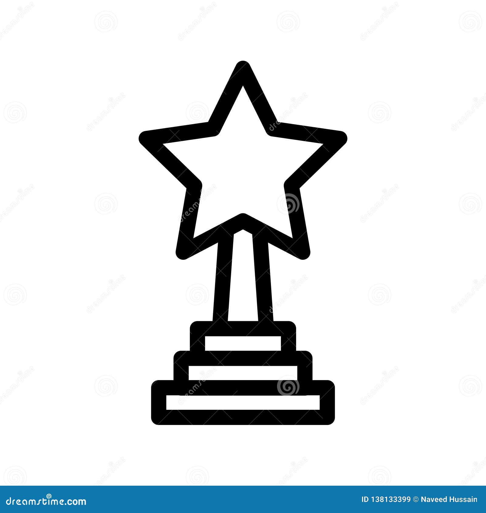 Trophy line vector icon stock vector. Illustration of background ...