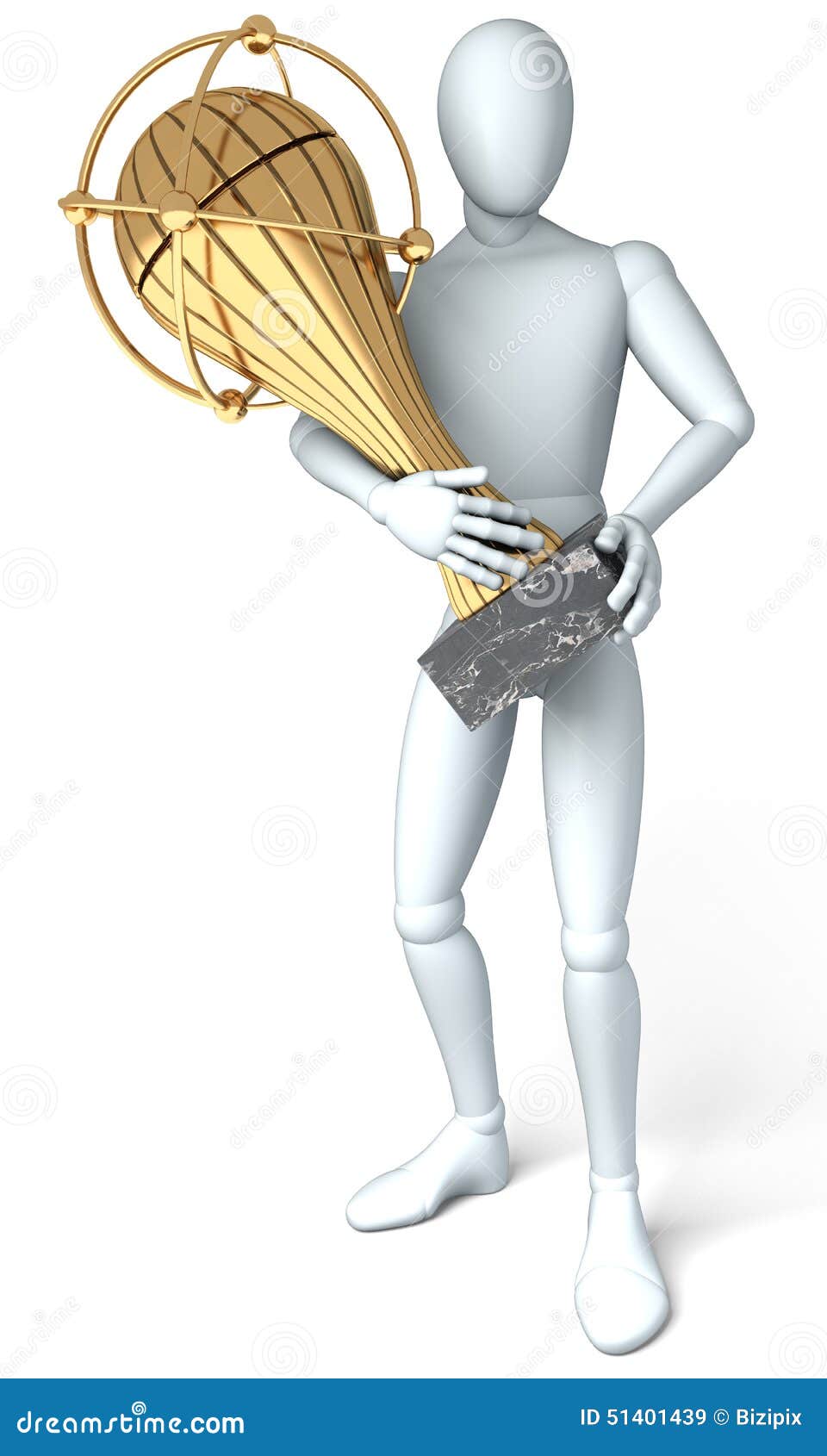 Trophy man stock illustration. Illustration of rendering - 51401439