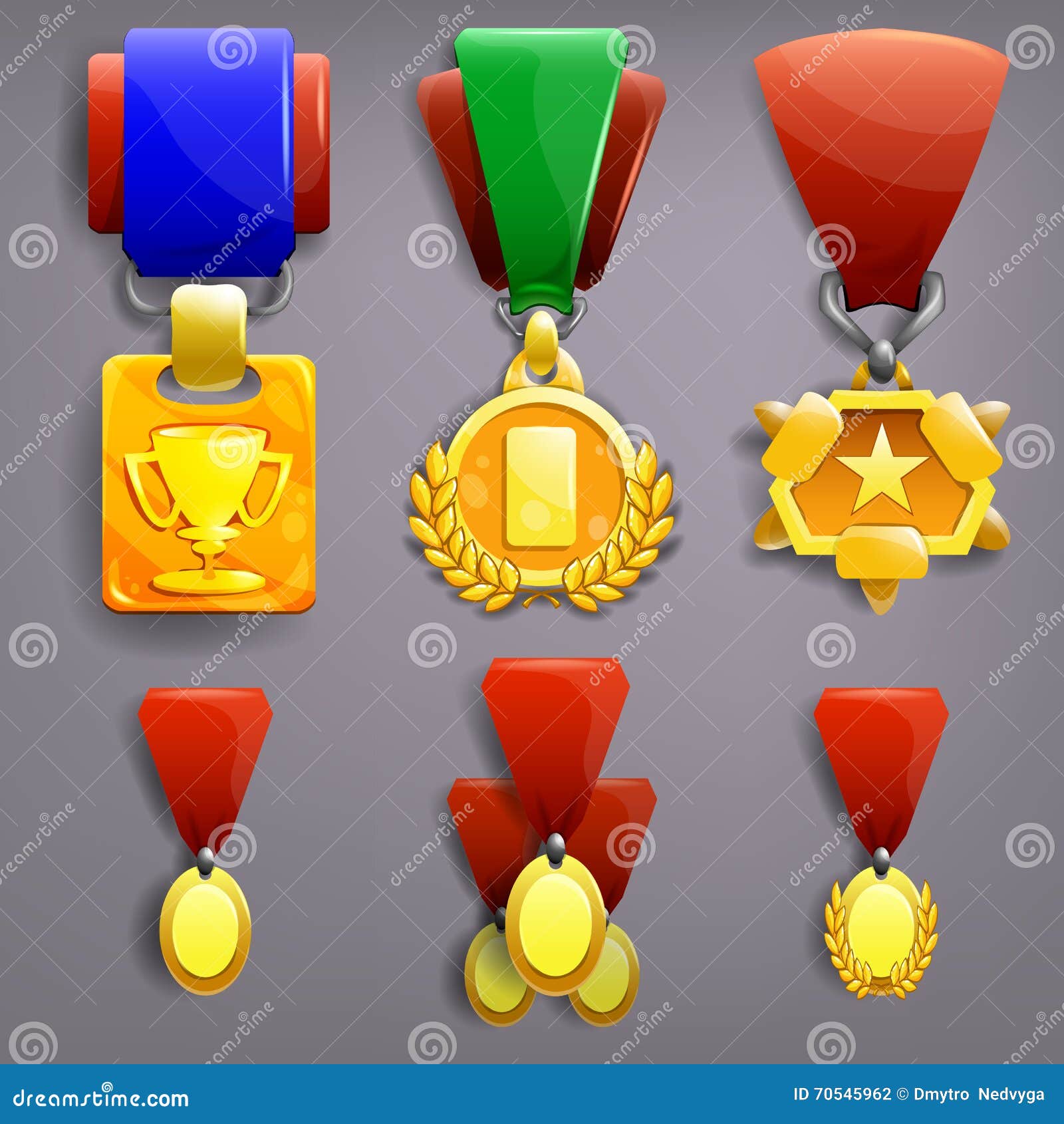 Trophy and medals set. stock vector. Illustration of rating - 70545962 Trophy and medals set. stock vector. Illustration of rating - 70545962