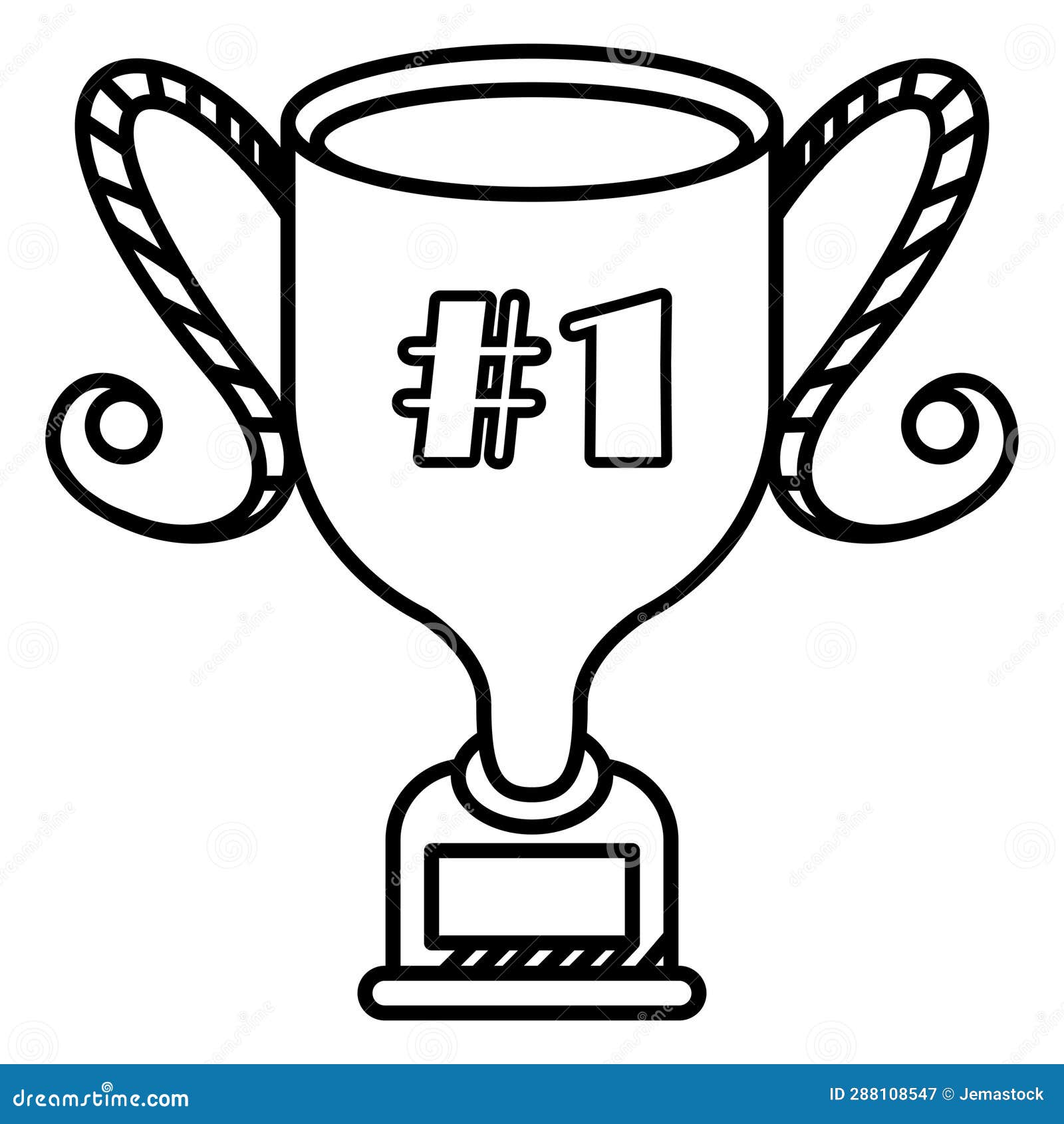 Trophy of number one stock illustration. Illustration of success ...