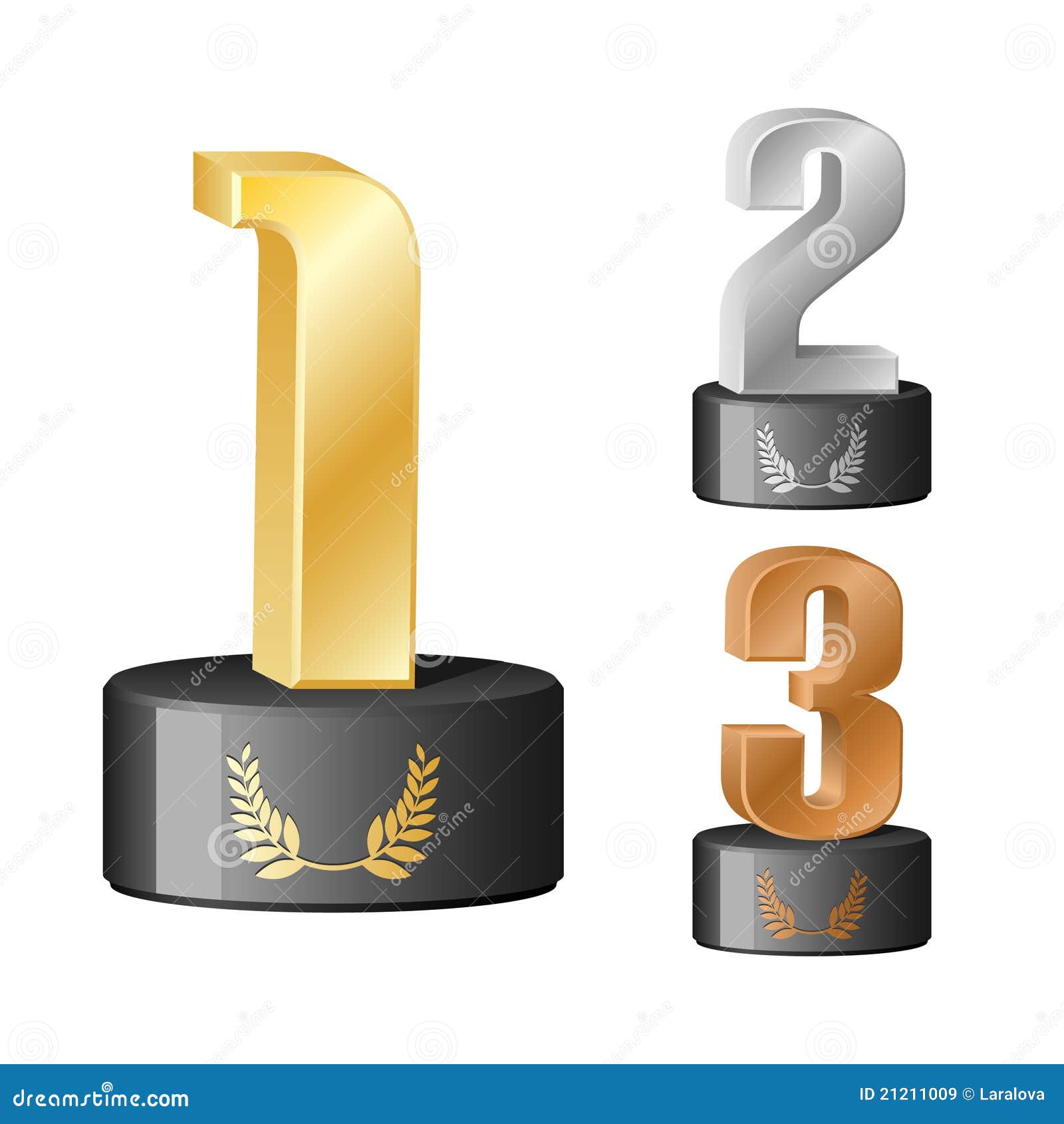 Trophy numbers stock vector. Illustration of isolated - 21211009