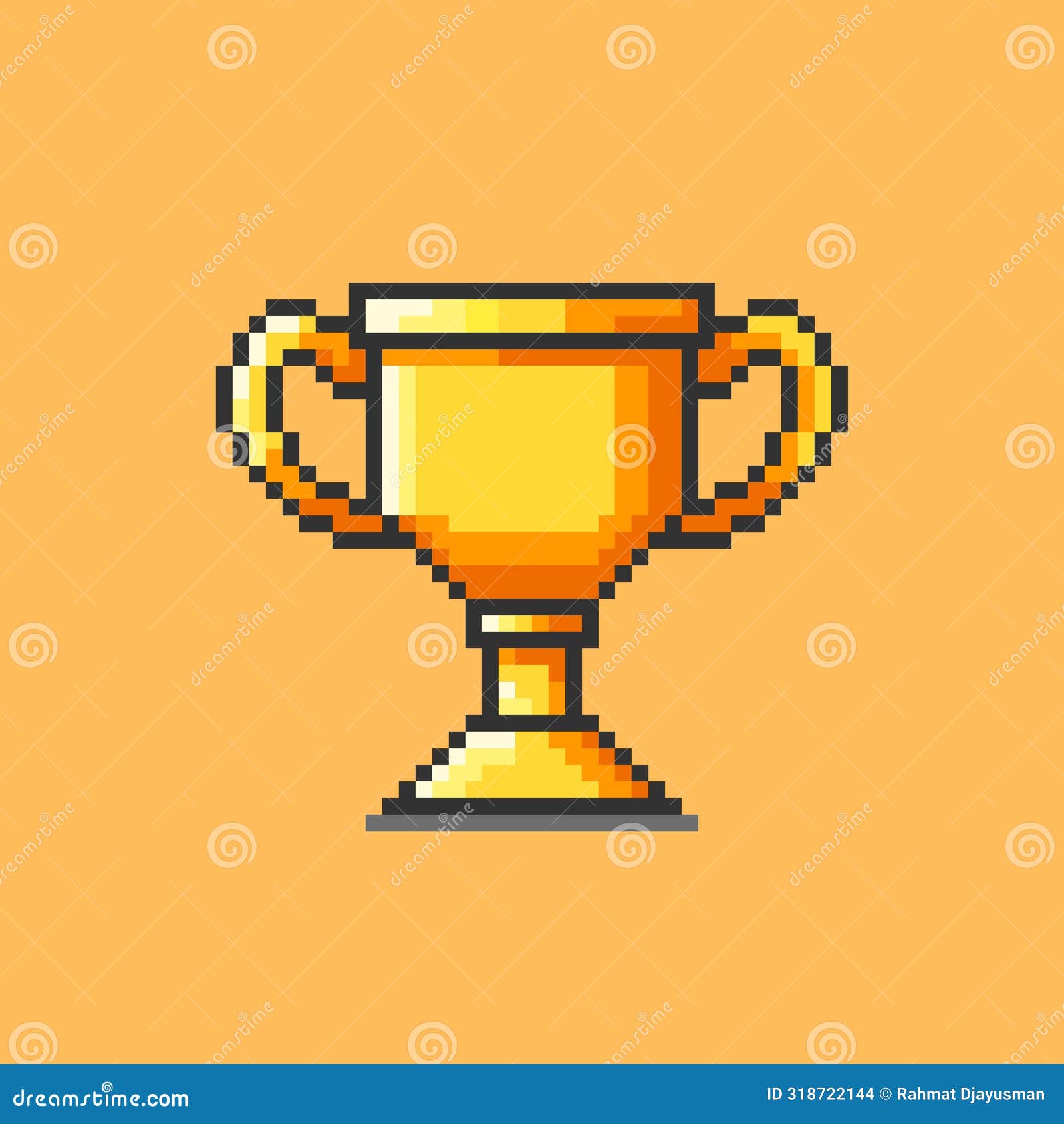 Cup, Trophy 8-bit Pixel Graphics Icon. Pixel Art Style. Game Assets. 8 ...