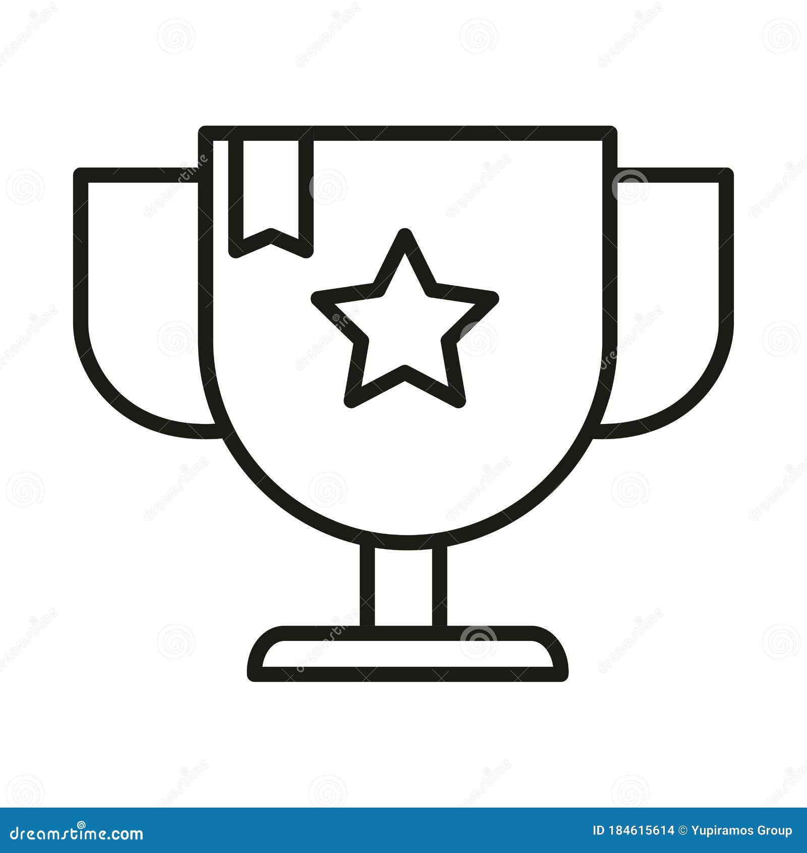 Trophy Prize Online Education and Development Elearning Line Style Icon ...