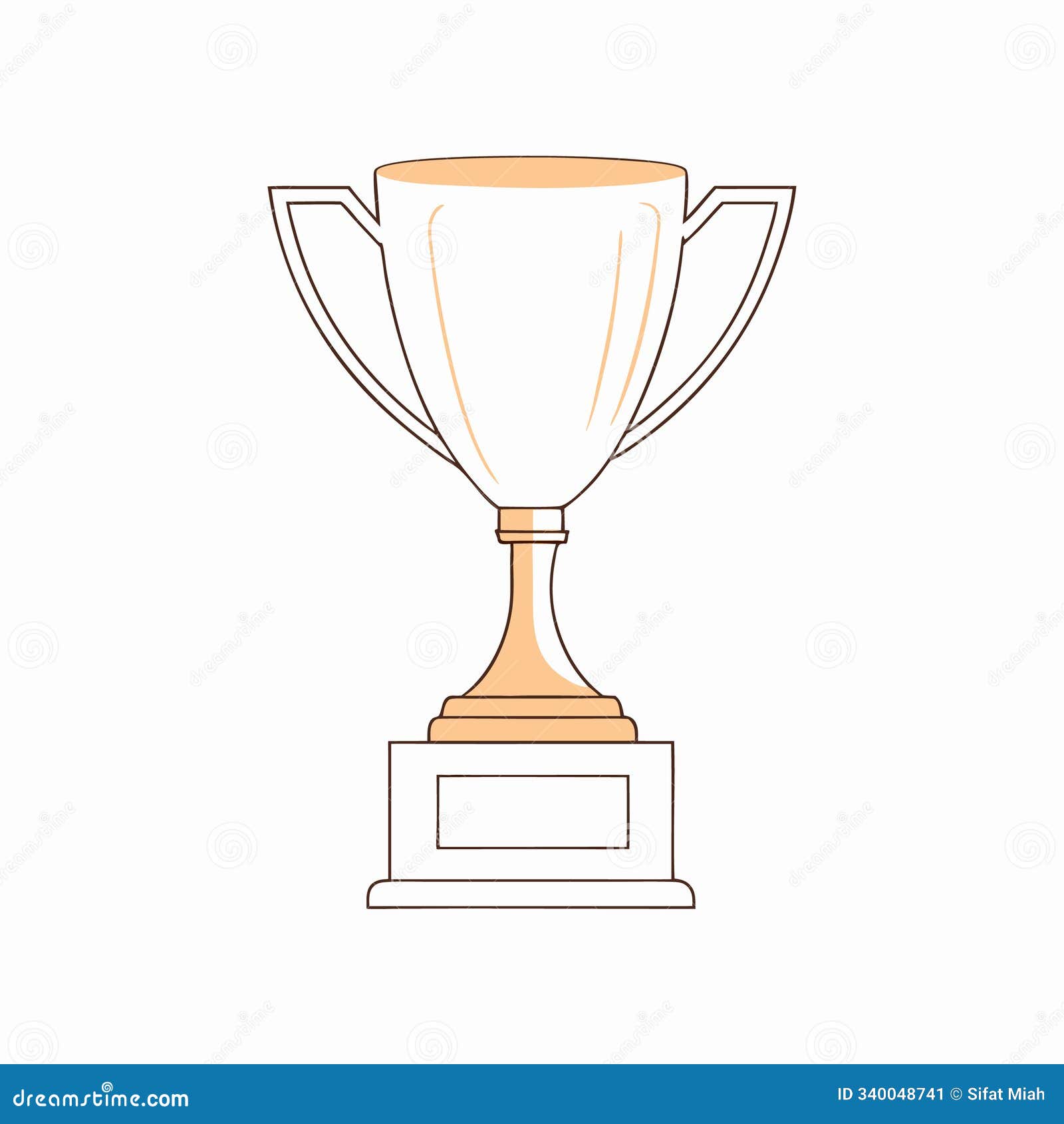Trophy Realistic Vector on White Background Stock Illustration ...