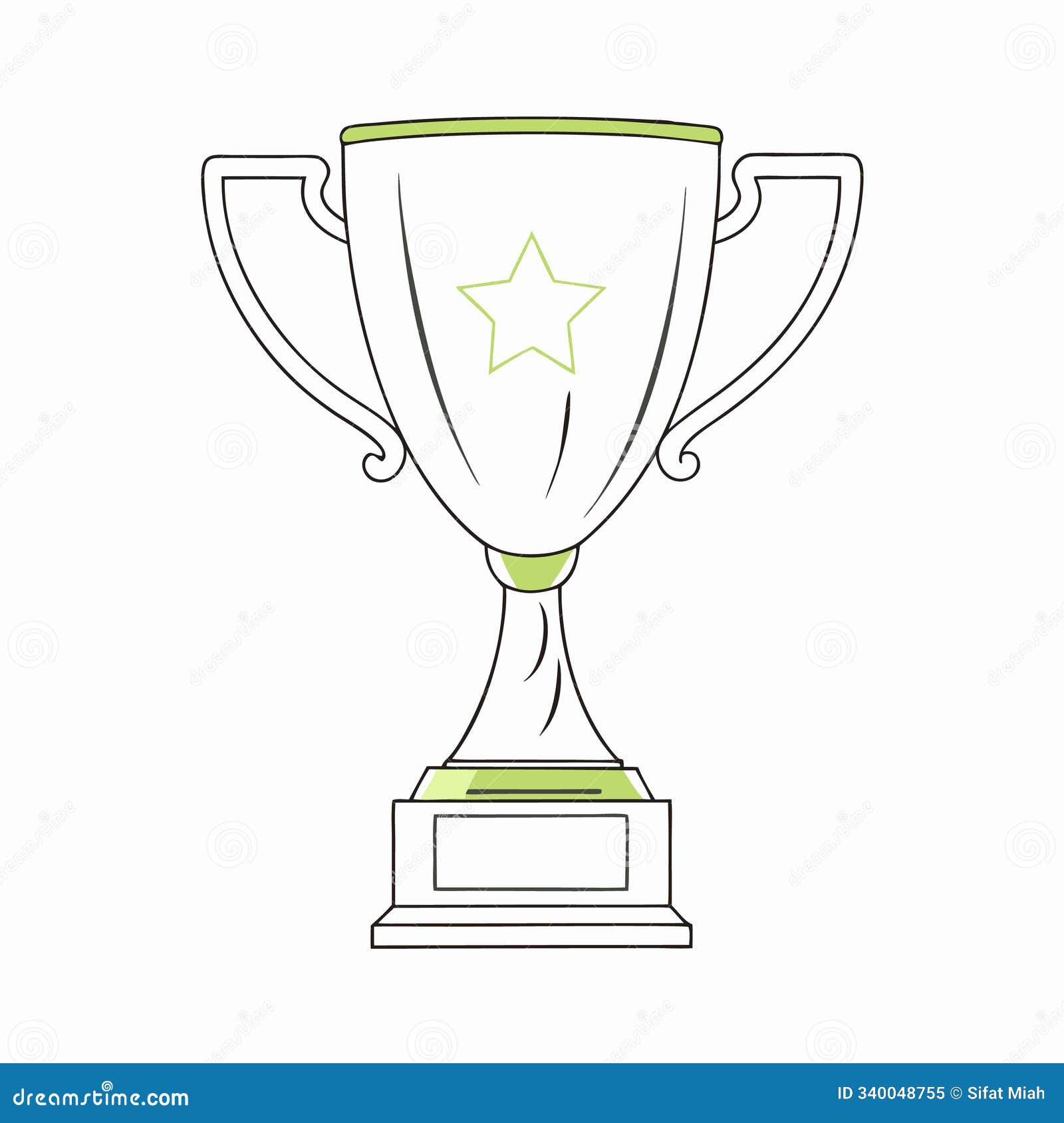 Trophy Realistic Vector on White Background Stock Illustration ...