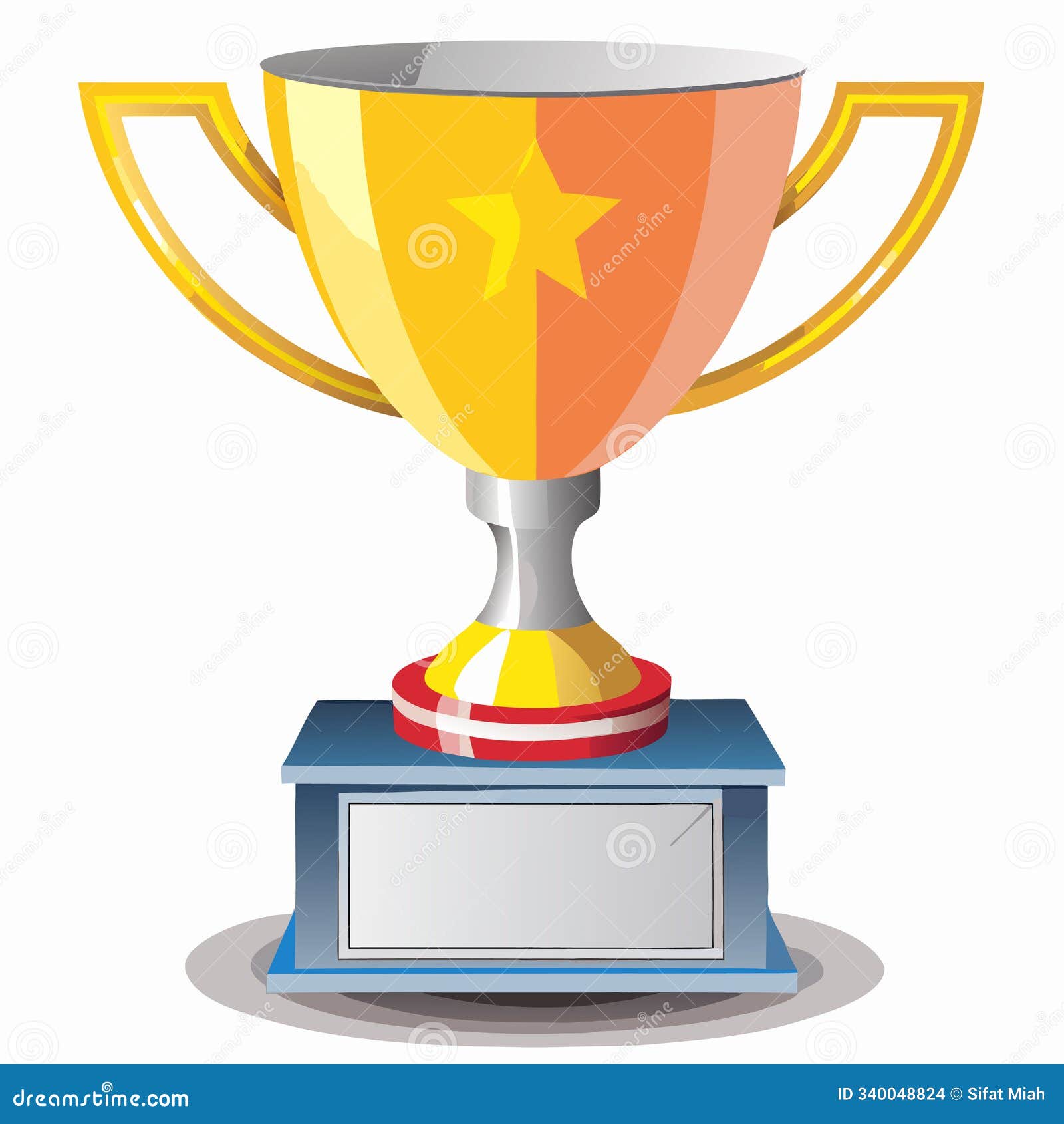 Trophy Realistic Vector on White Background Stock Illustration ...