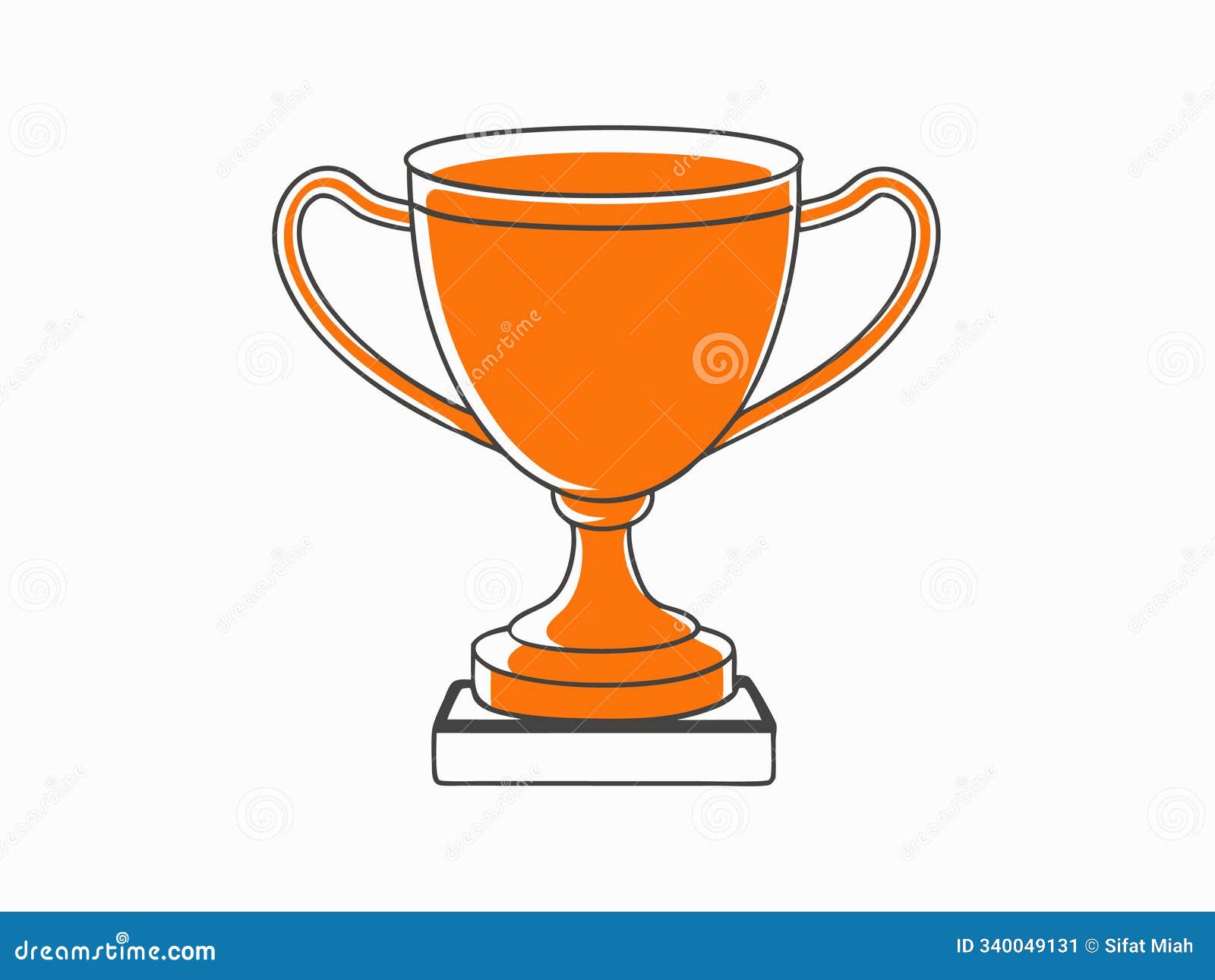 Trophy Realistic Vector on White Background Stock Illustration ...