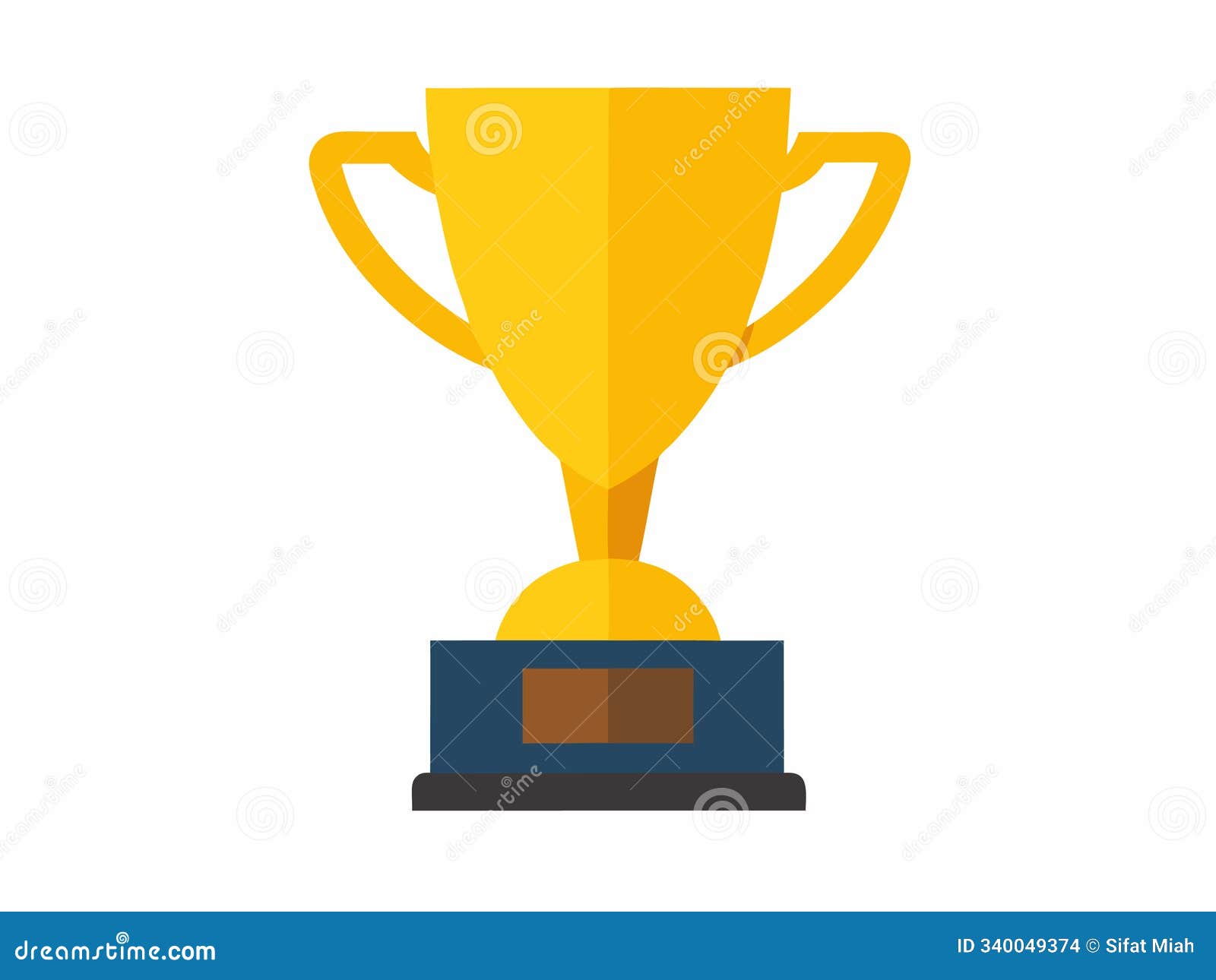 Trophy Realistic Vector on White Background Stock Illustration ...