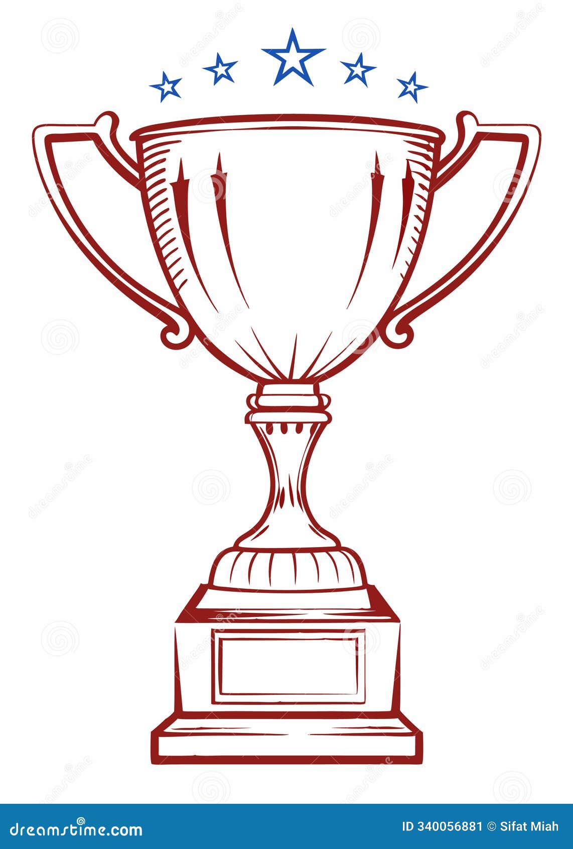 Trophy Realistic Vector on White Background Stock Illustration ...