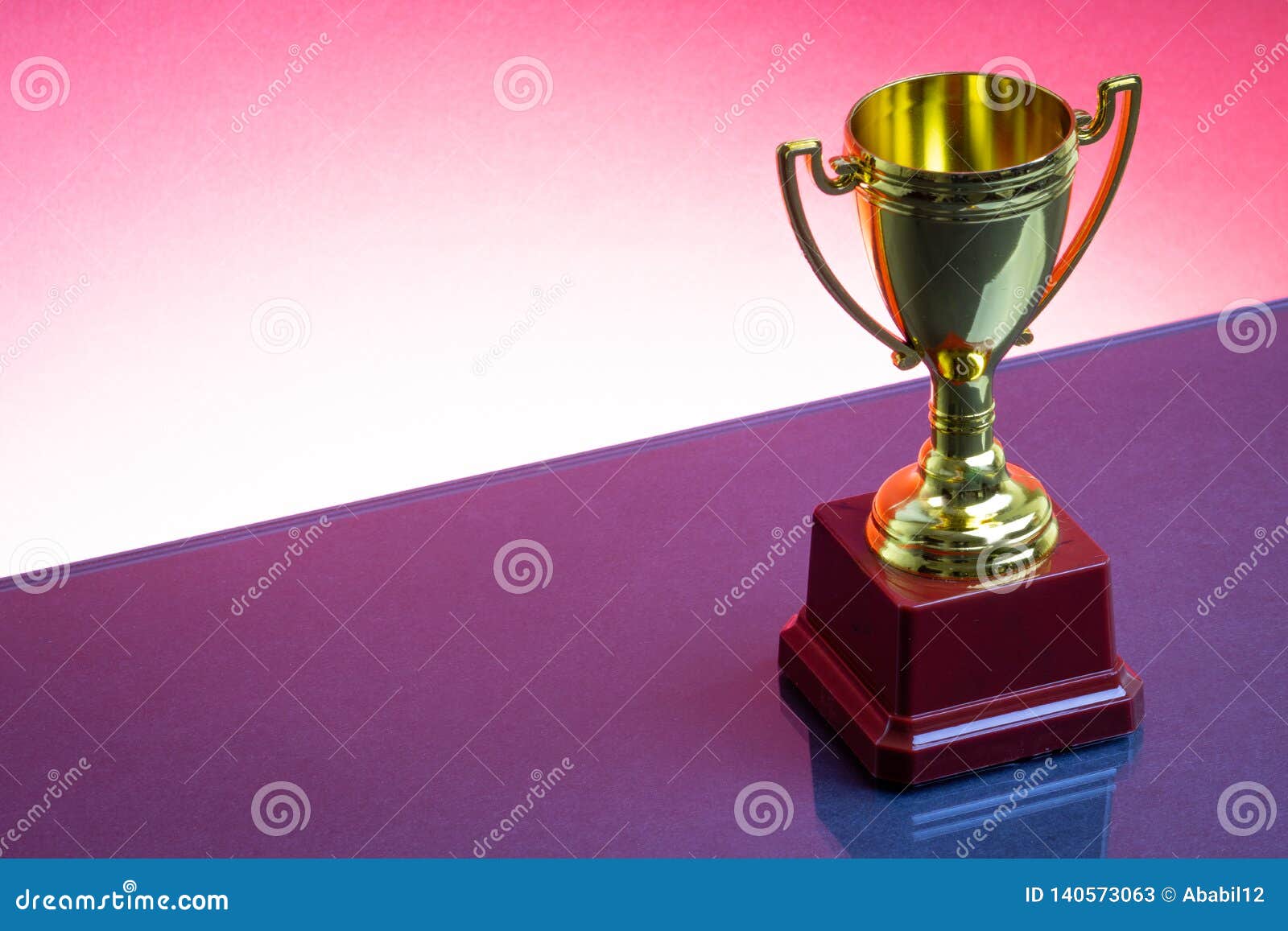 Trophy on the Red Background Stock Image - Image of concepts, honor ...
