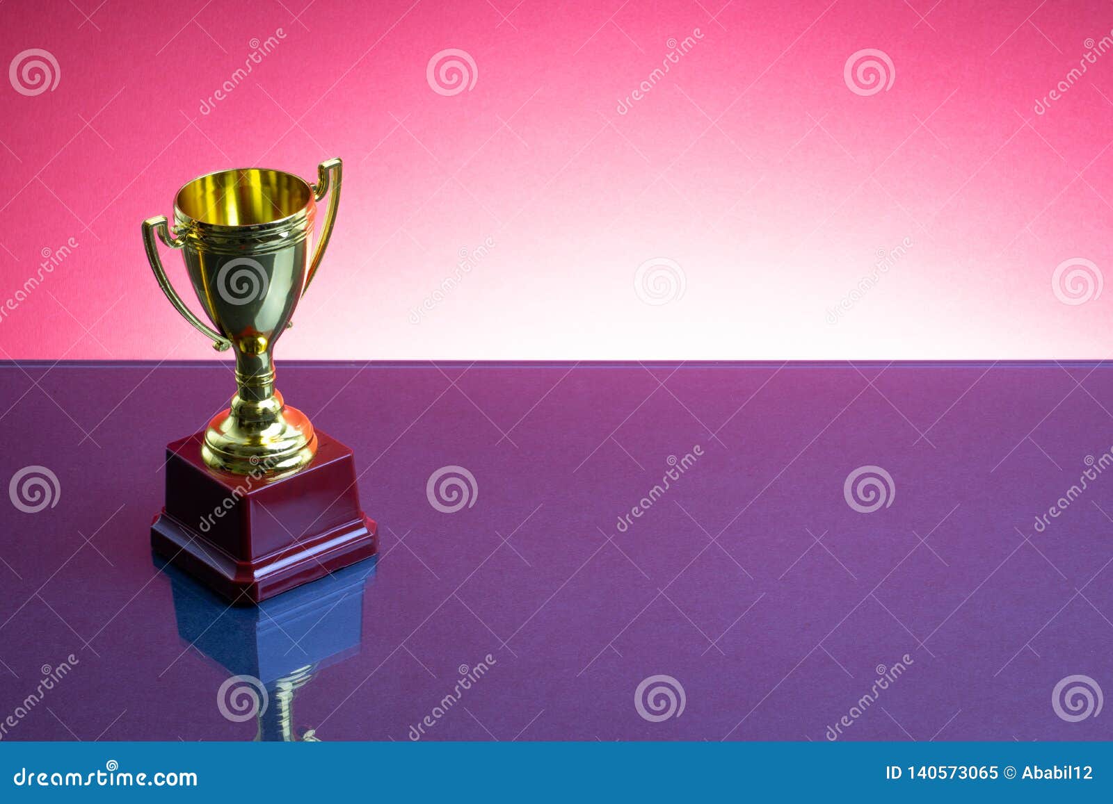 Trophy on the Red Background Stock Image - Image of achievement, design ...