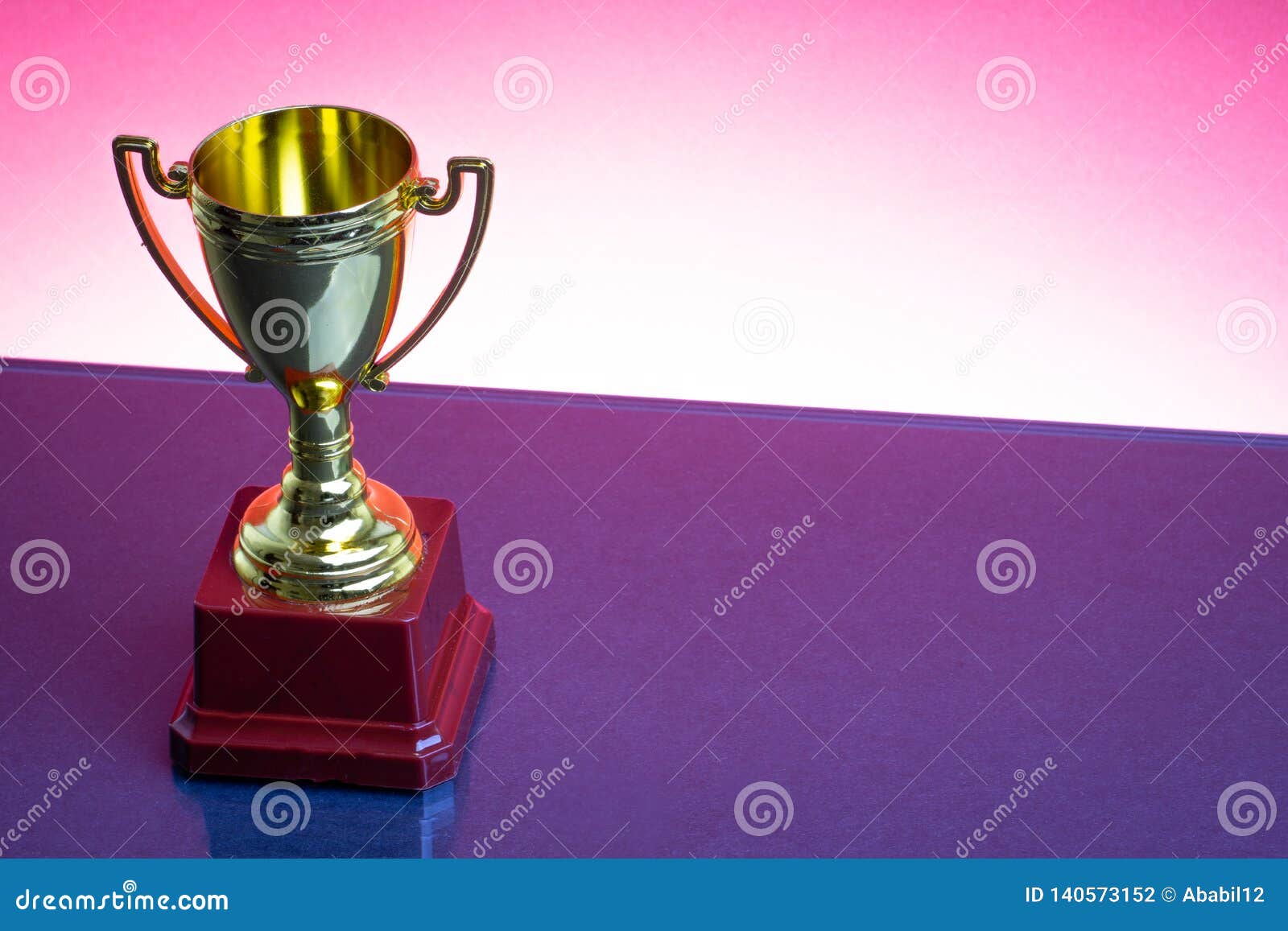 Trophy on the Red Background Stock Photo - Image of medallion ...